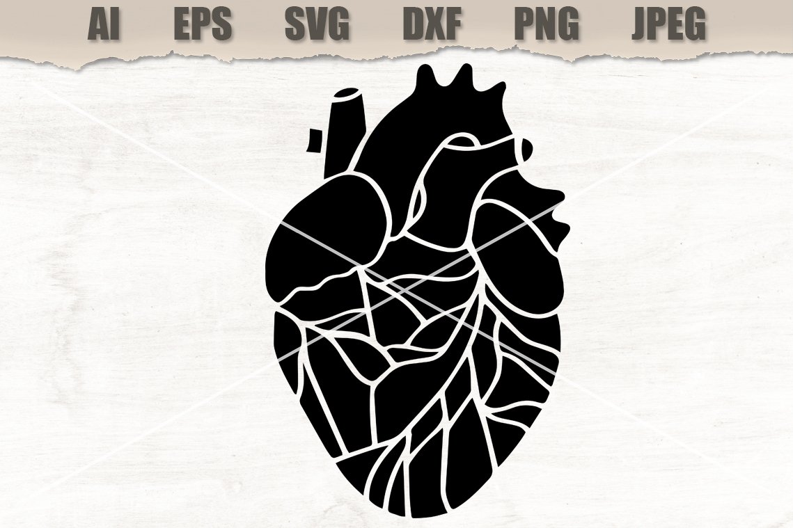 Stencil Heart SVG (2027925) | SVGs | Design Bundles