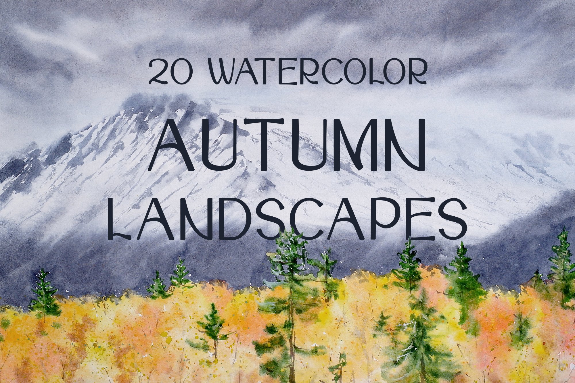 20 Autumn Watercolor Landscapes