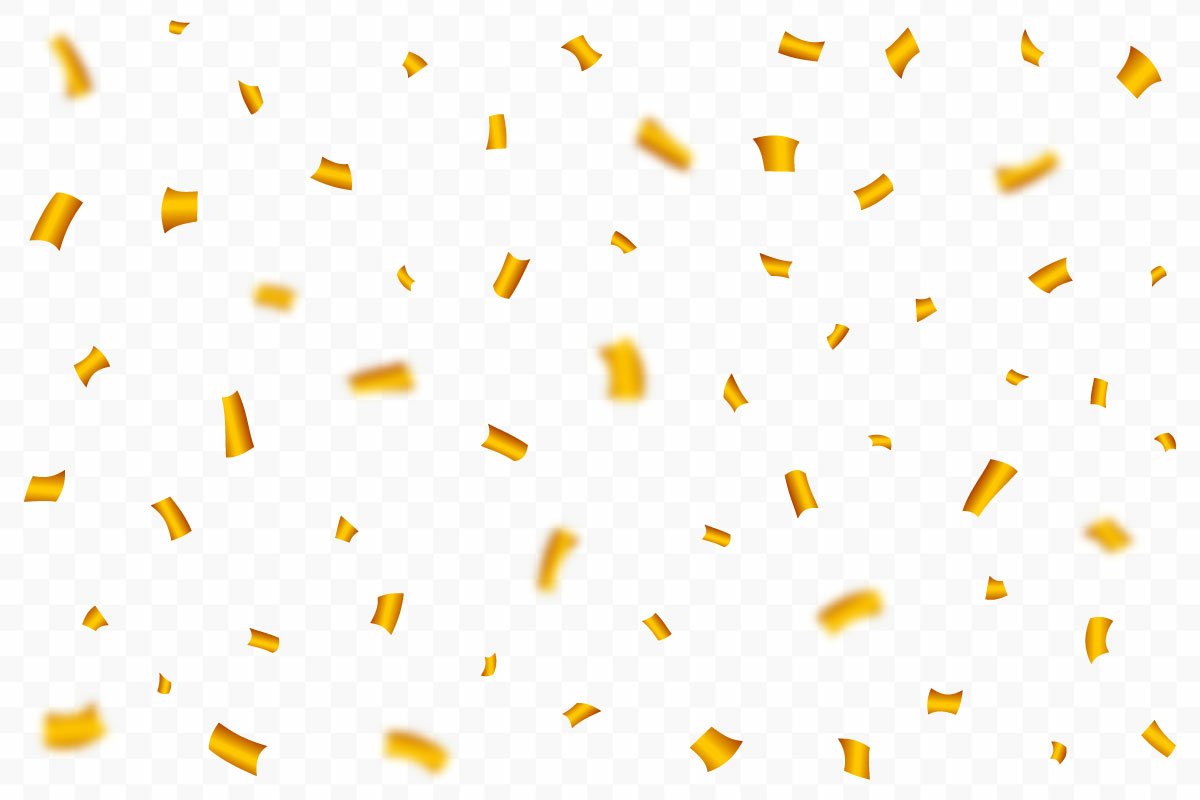Gold Confetti Falling