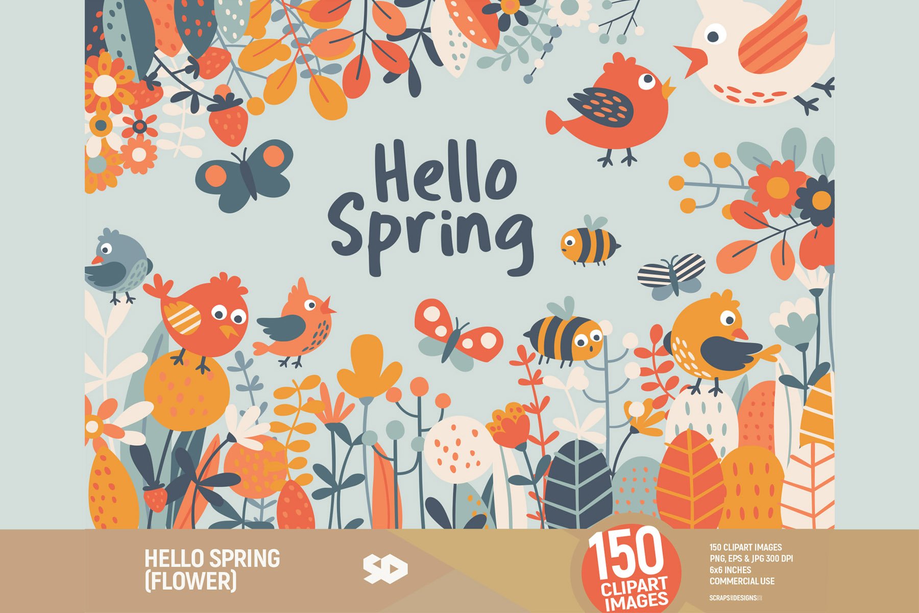 Spring Flowers Line Clipart Free | Best Flower Site