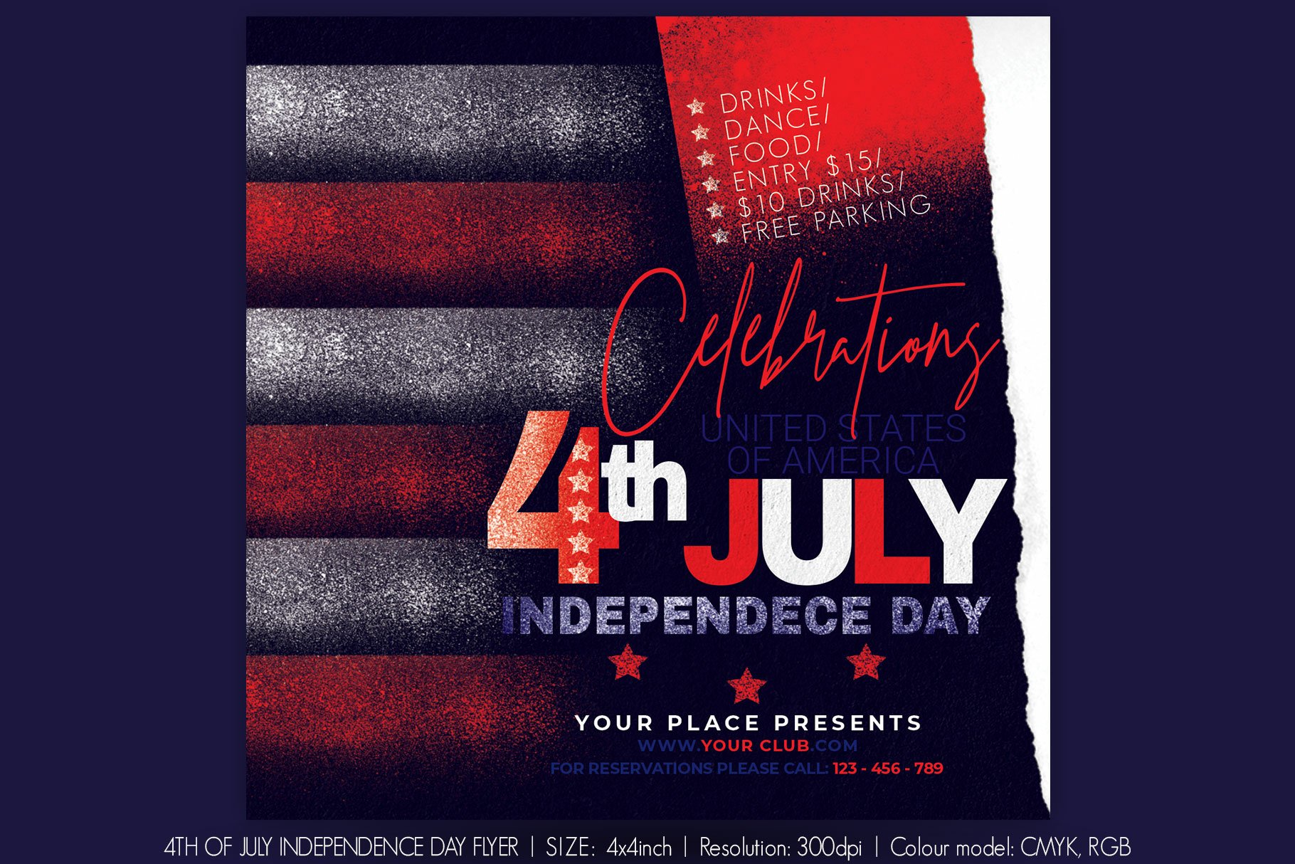 4th Of July Independence Day (1441503) | Flyers | Design Bundles