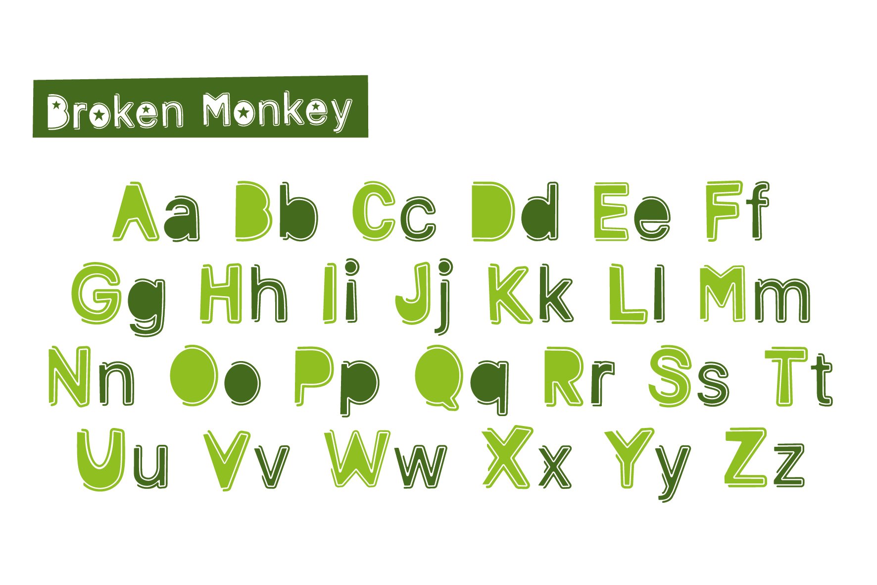 Broken Monkey - playful font (409589) | Themed | Font Bundles