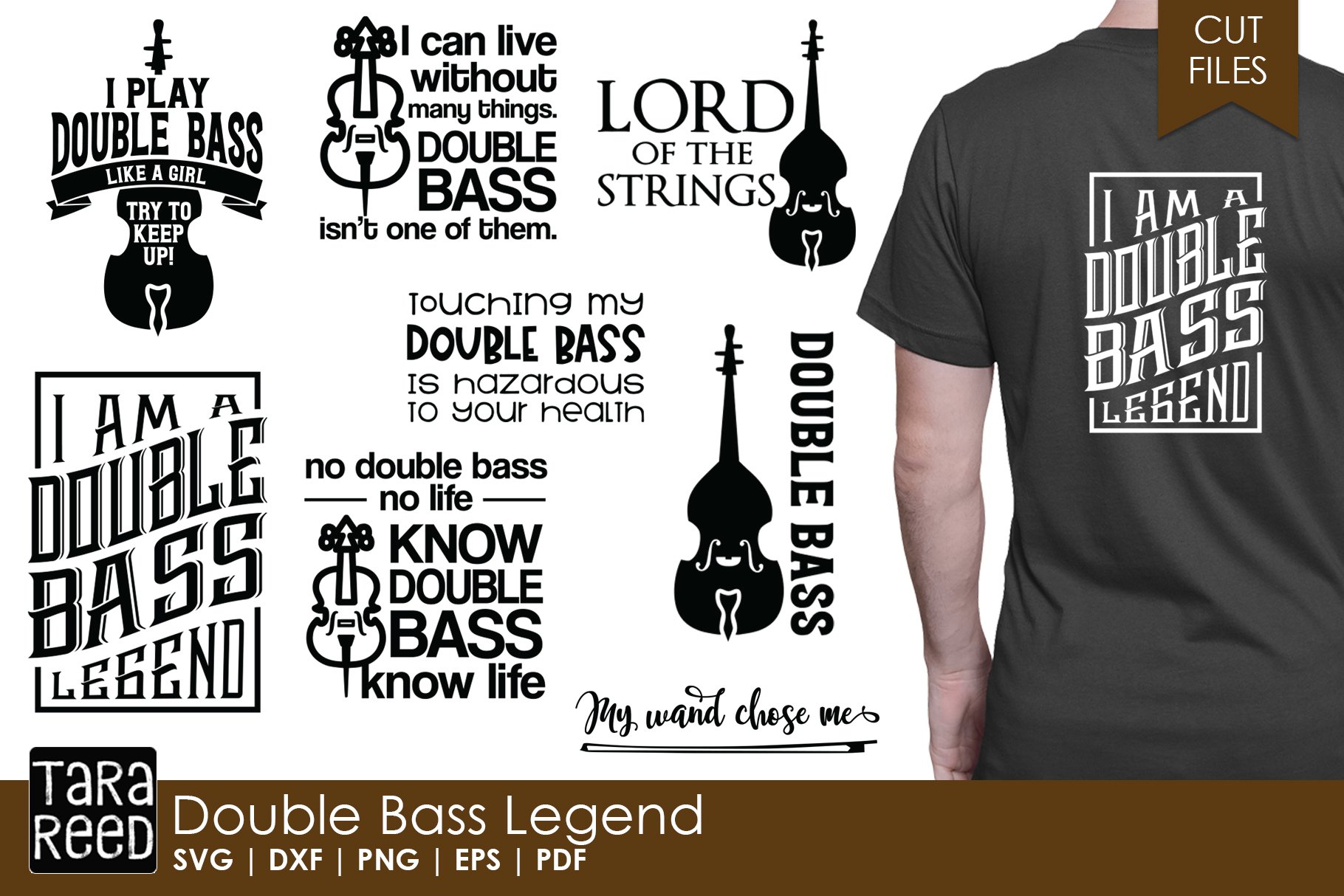 Double Bass Legend - Music SVG and Cut Files for Crafters (431661 ...