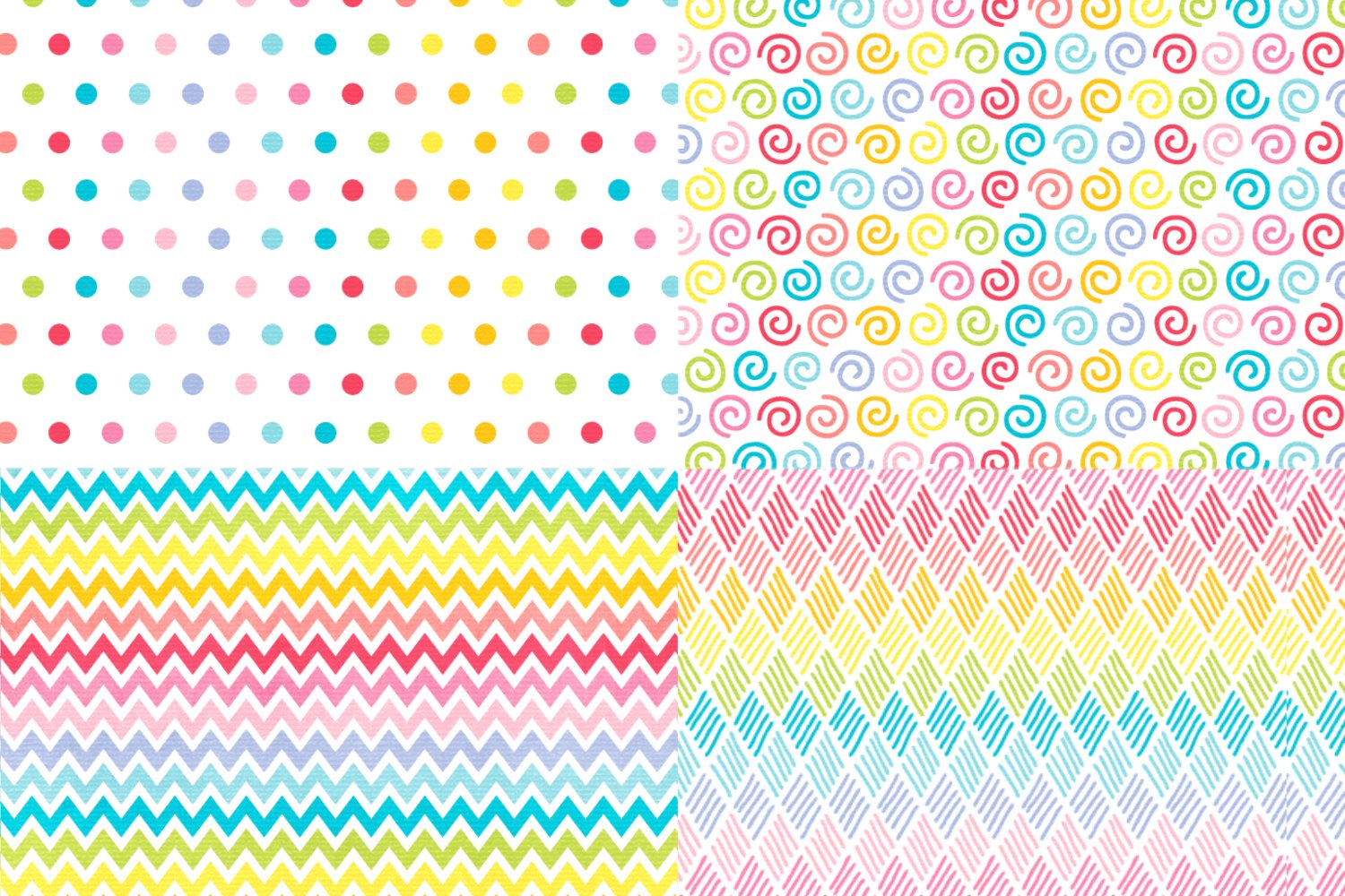 18 Rainbow Collection Patterned Papers - JPG & PDF (112417 ...