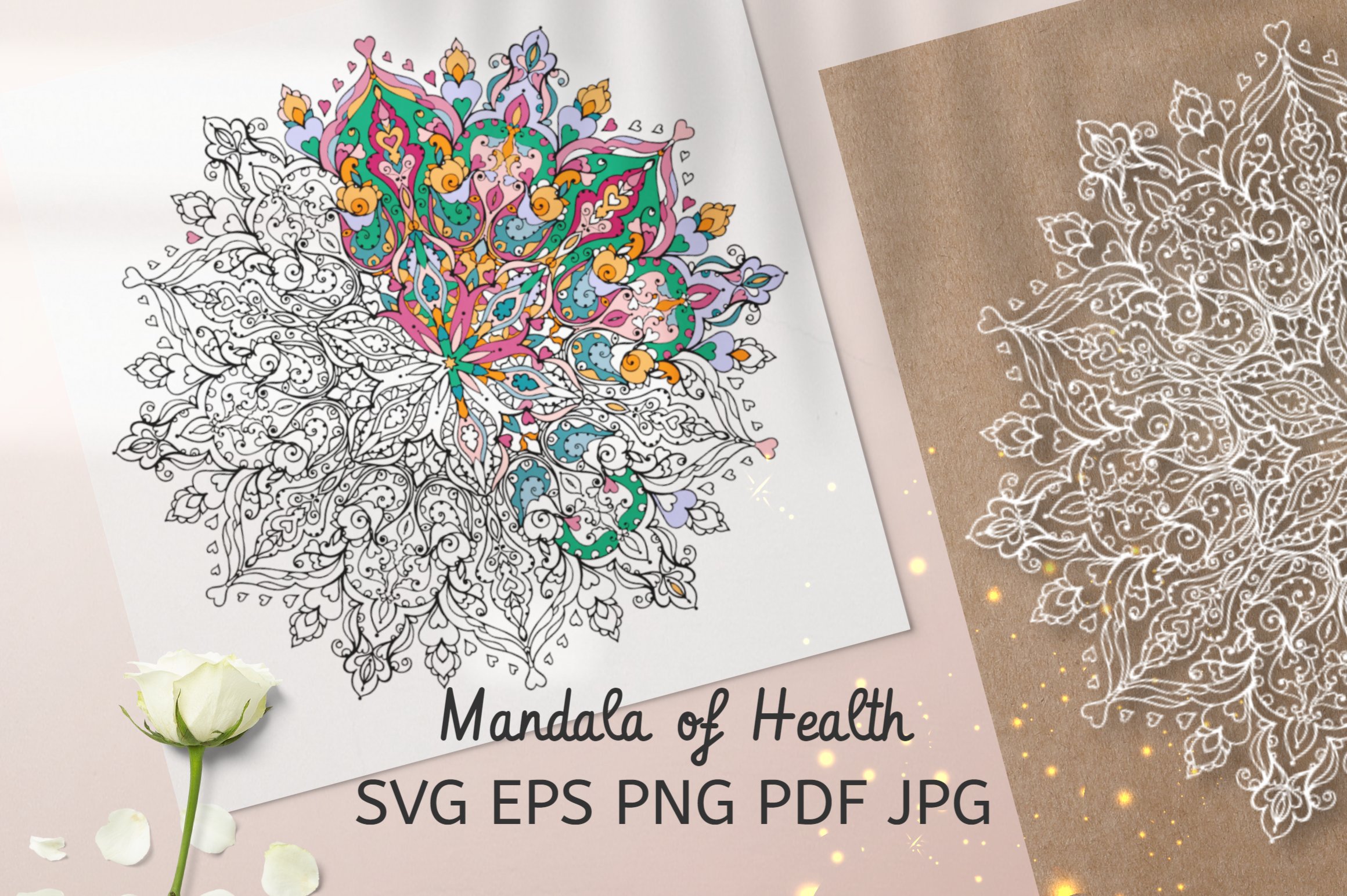 Mandala svg files for Coloring, mandala of health, antistres (851707 ...
