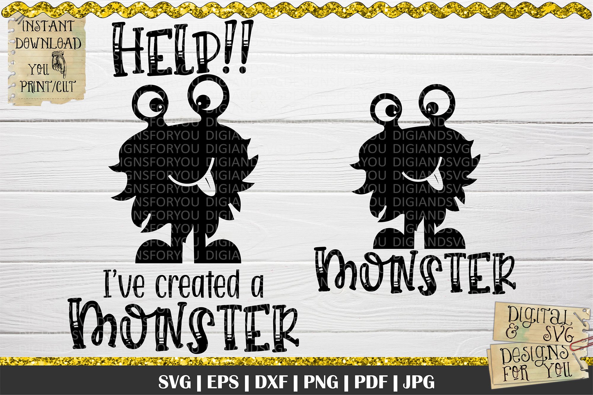 Help I've created a monster | Monster SVG | Mom life svg (792497) | Cut ...