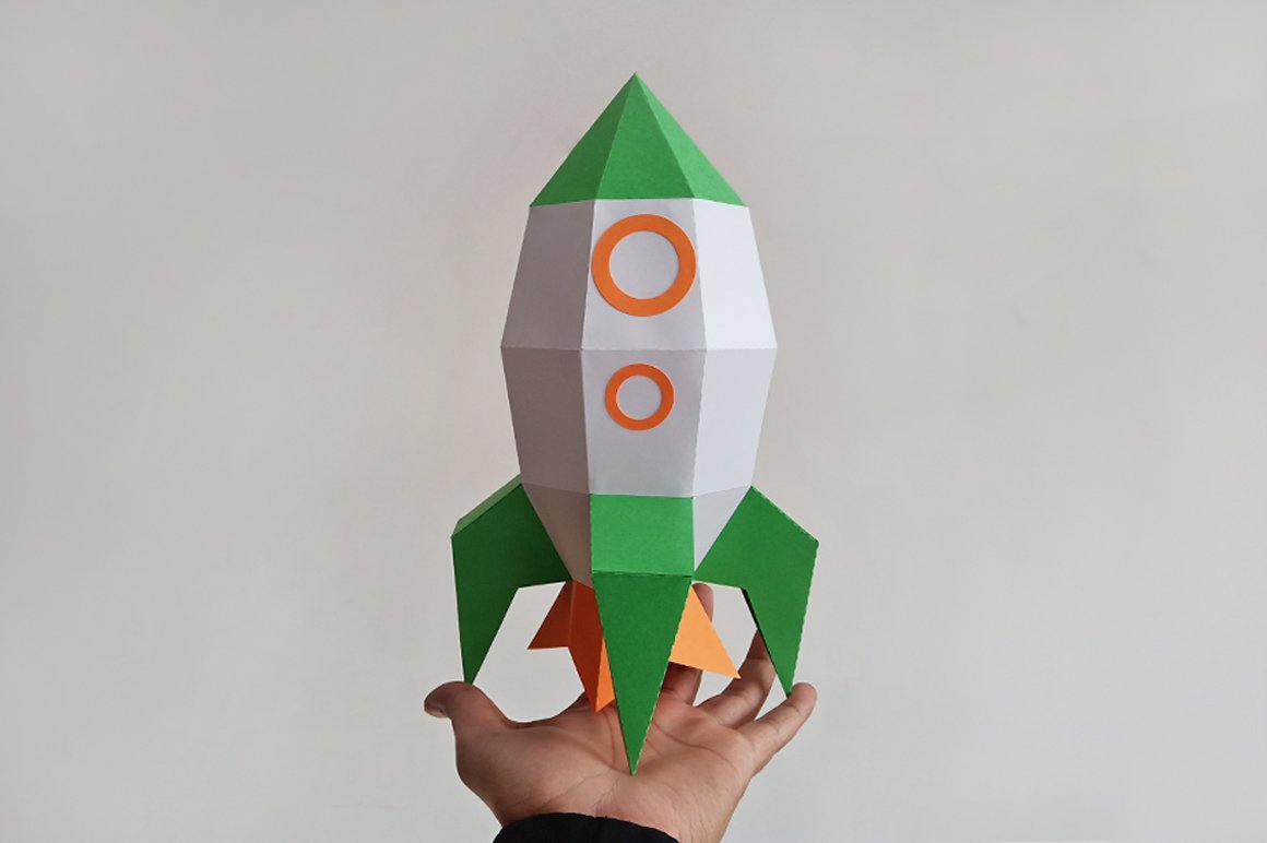 DIY Rocket - 3d papercraft (209772) | Printables | Design Bundles