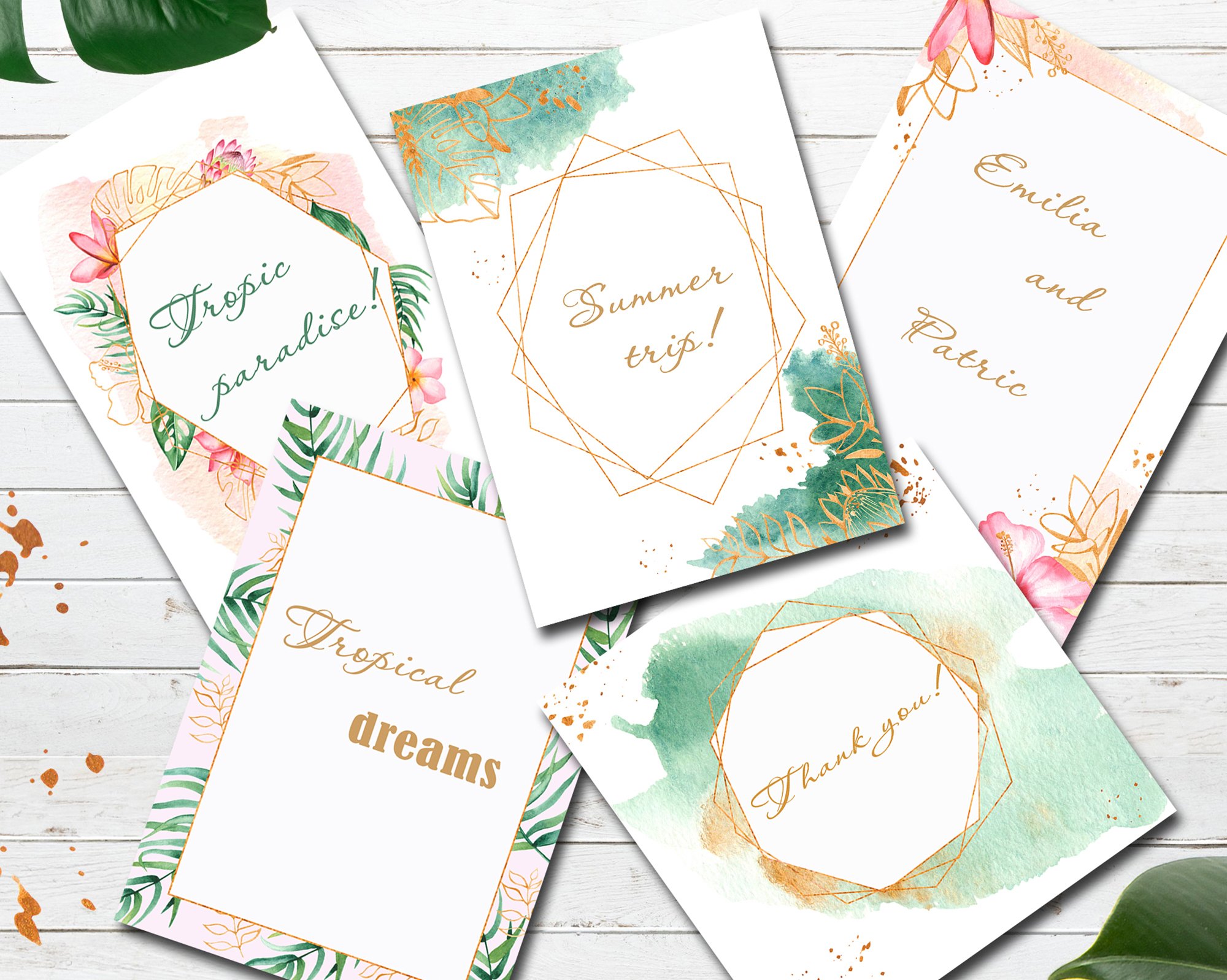 Tropical plants Watercolor clipart Leaves and flowers (328149 ...