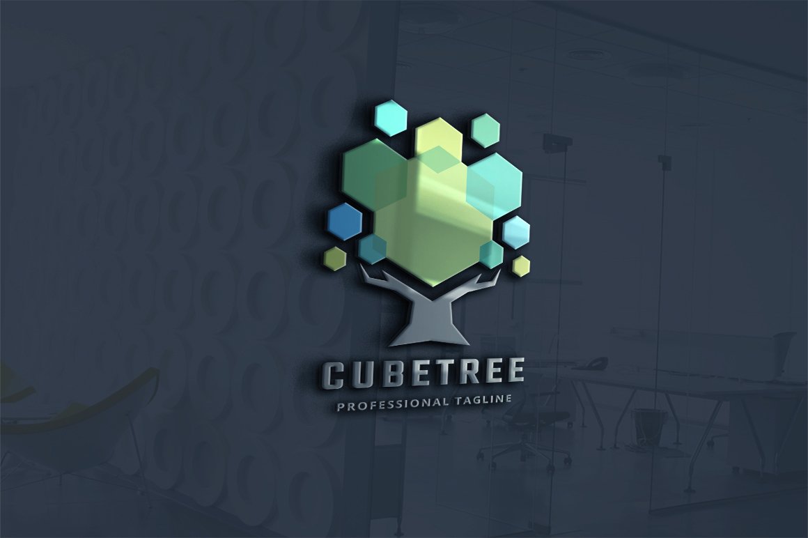 Cube Tree Logo (673459) | Logos | Design Bundles