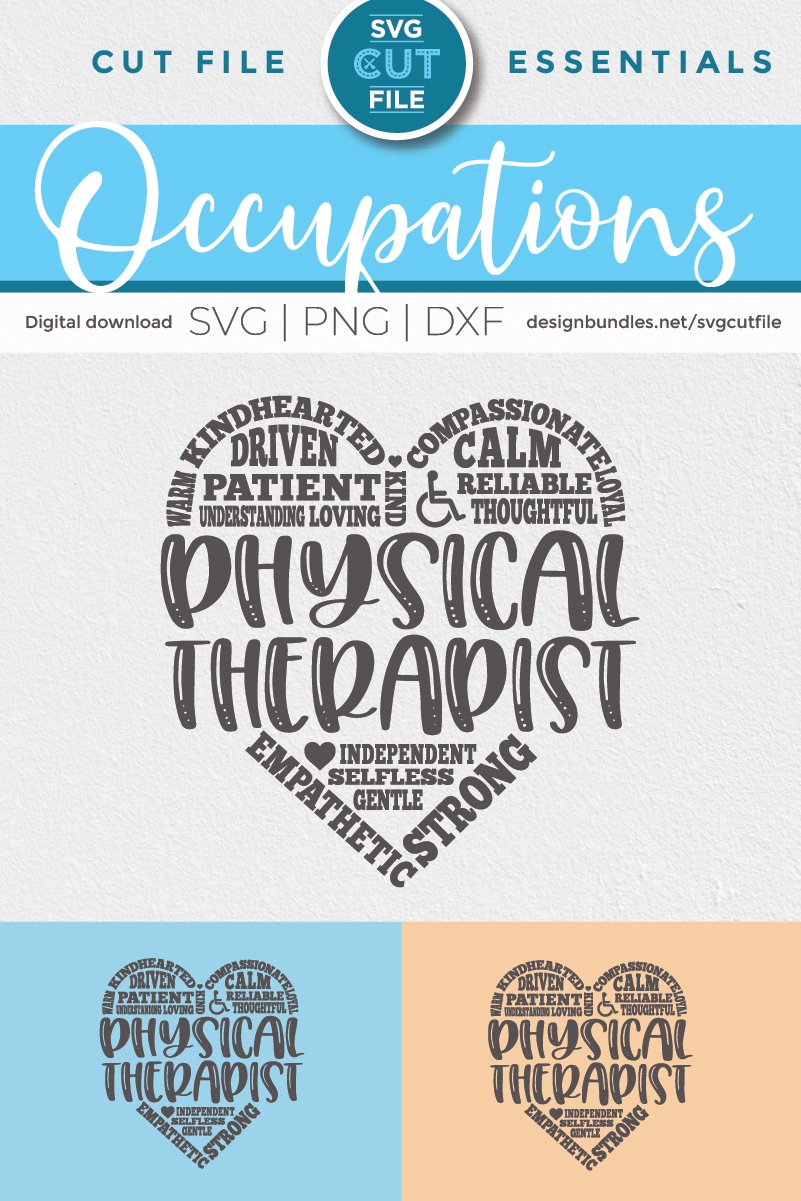 Physical therapist svg, physical therapy svg, PT heart svg (557020 ...