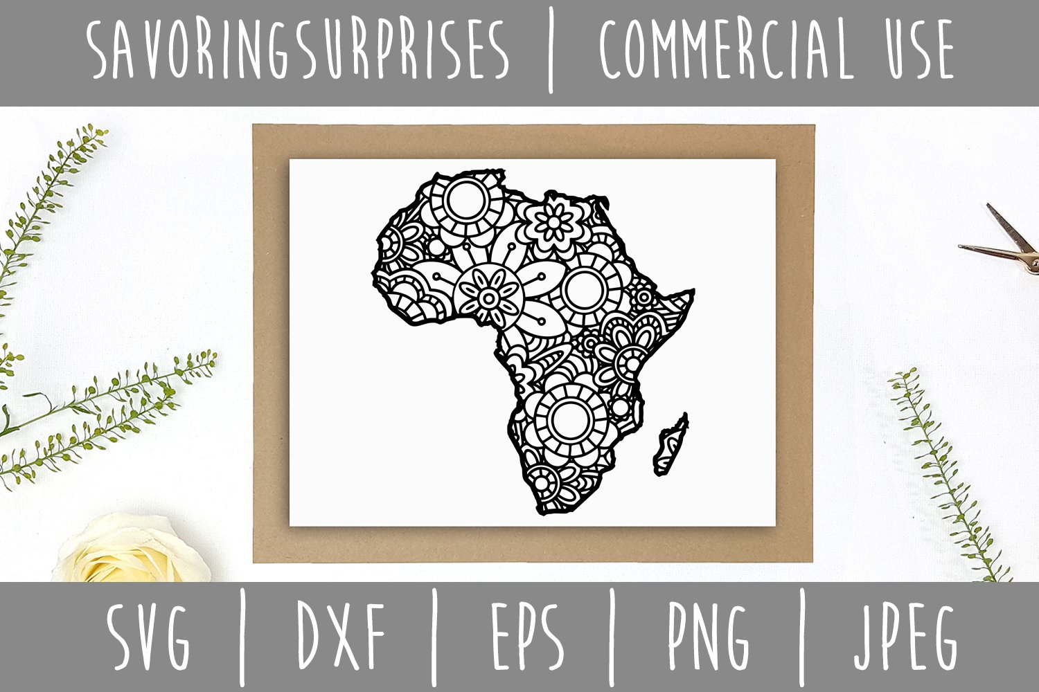 Africa Mandala Zentangle SVG, DXF, EPS, PNG, JPEG (280502) | SVGs ...