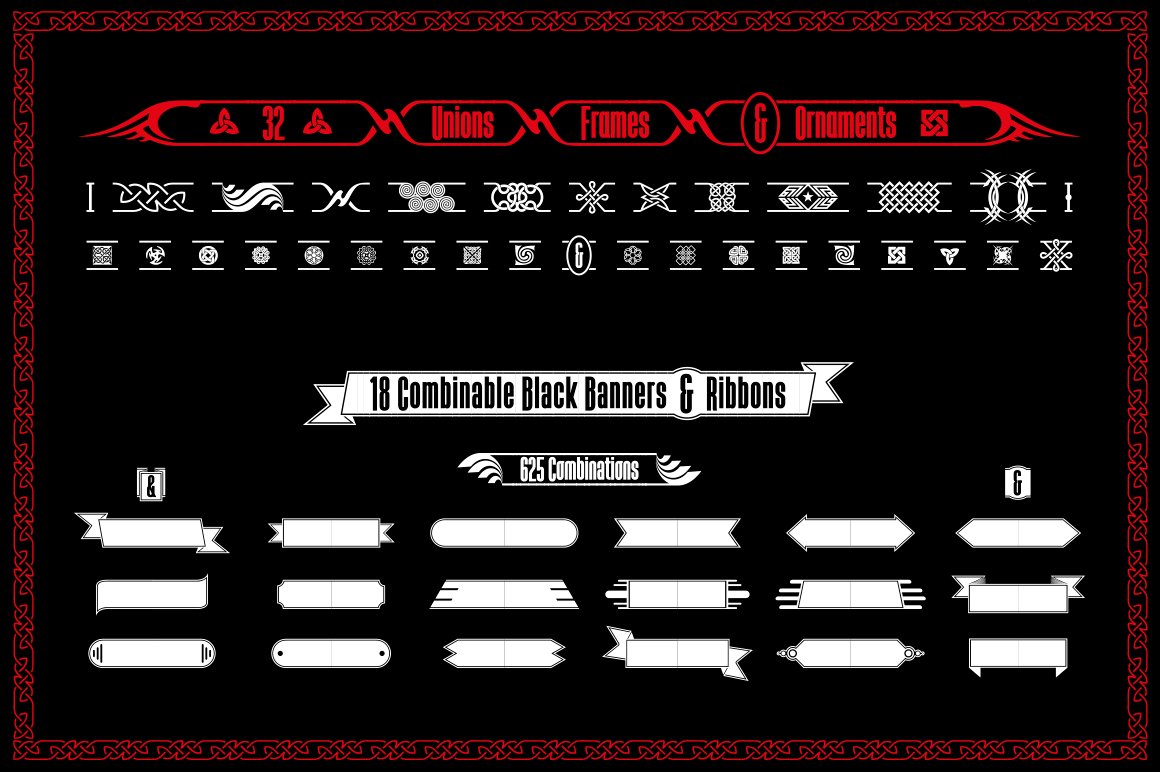 Tribal Banners, Frames & Ribbons (133310) | Illustrations | Design Bundles