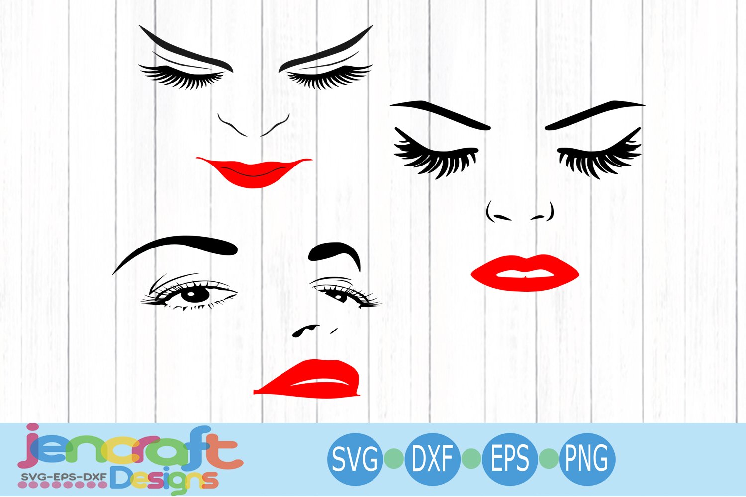 Women Face Svg, Eyelashes SVG, lips Women Features Beauty (199461 ...