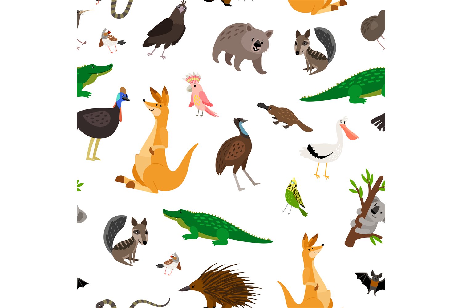 Australia animals pattern (901889) | Patterns | Design Bundles