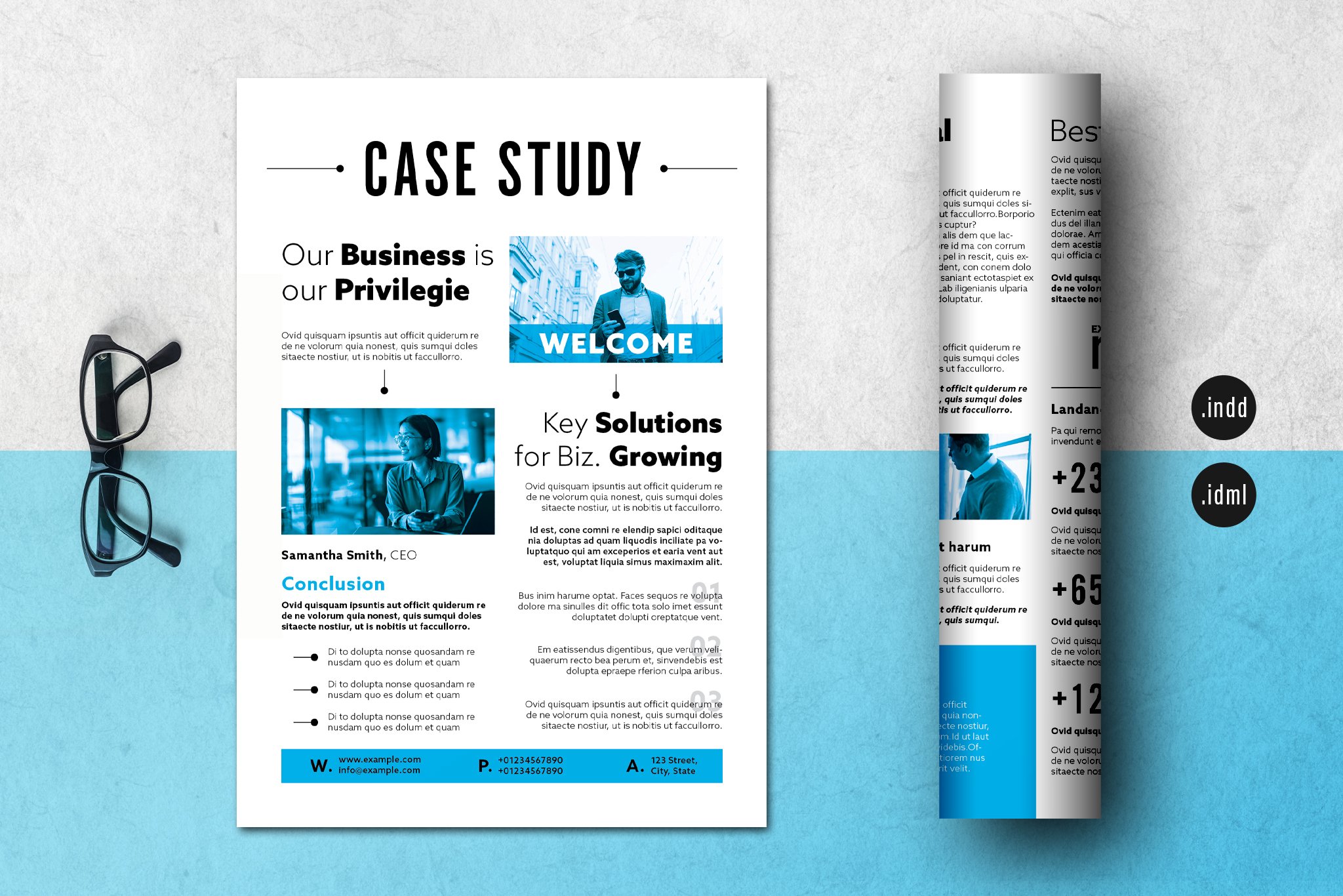 Case Study Layout (1821020) | Flyers | Design Bundles