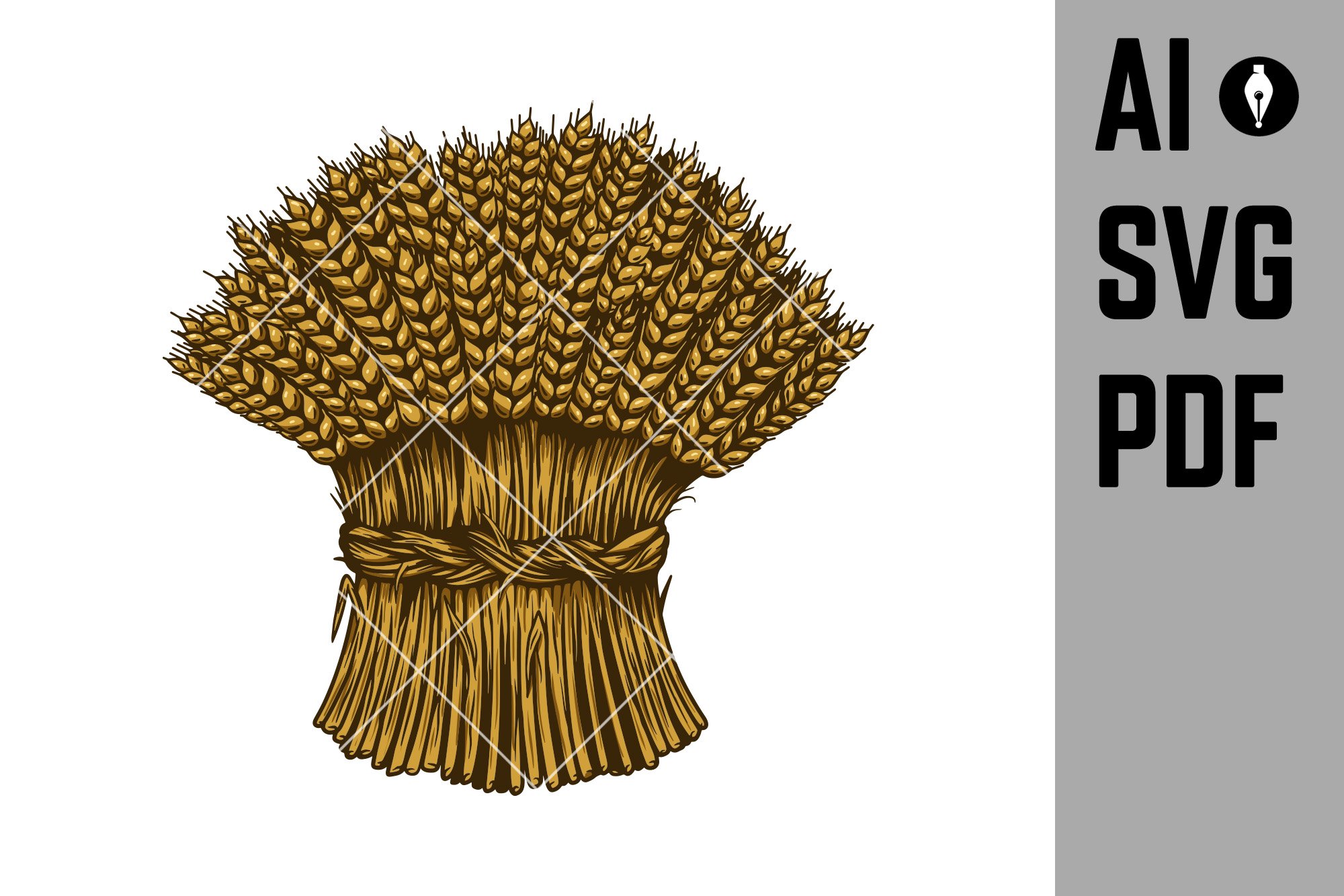 Wheat Bundle Drawing