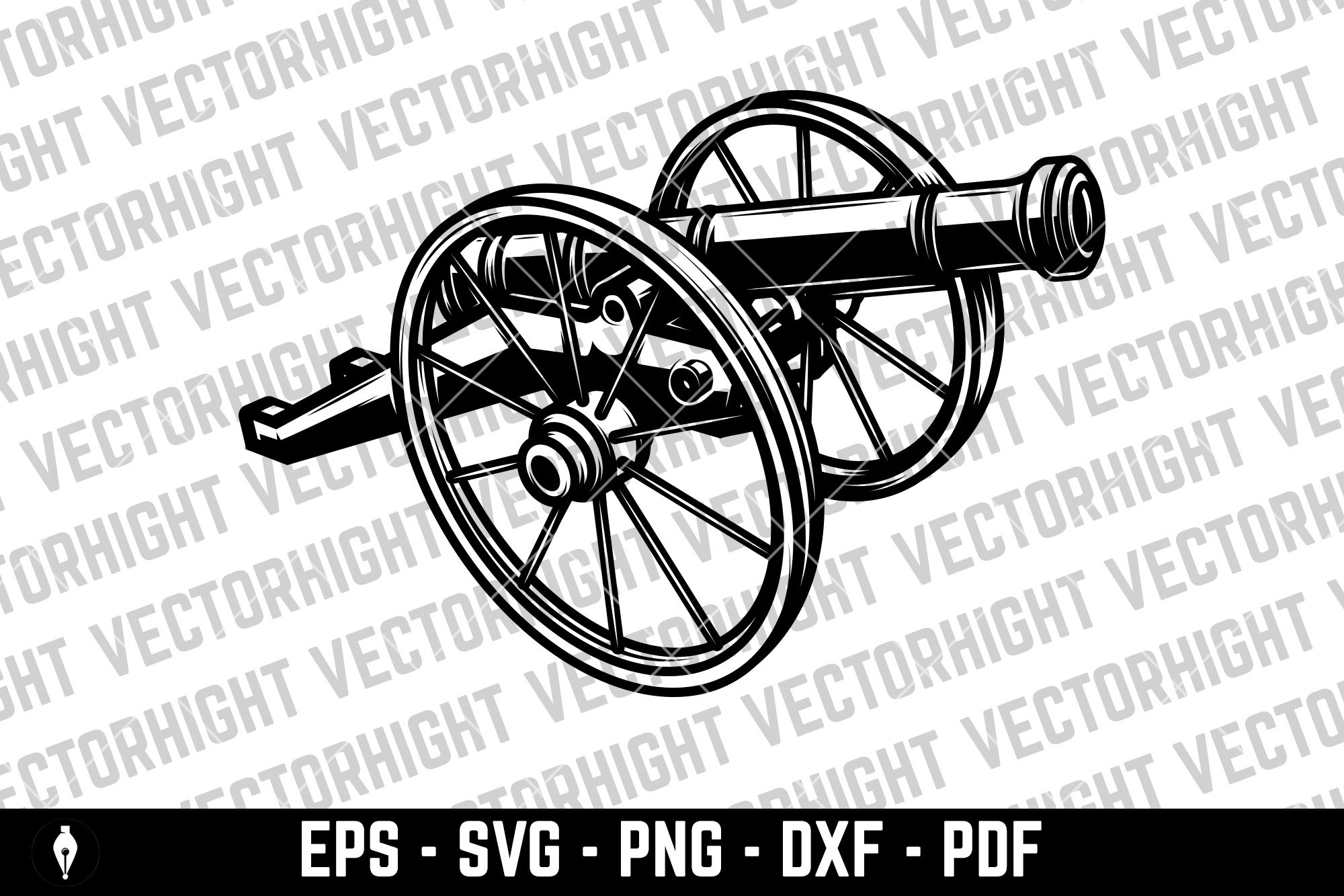 Civil War Cannon Illustration