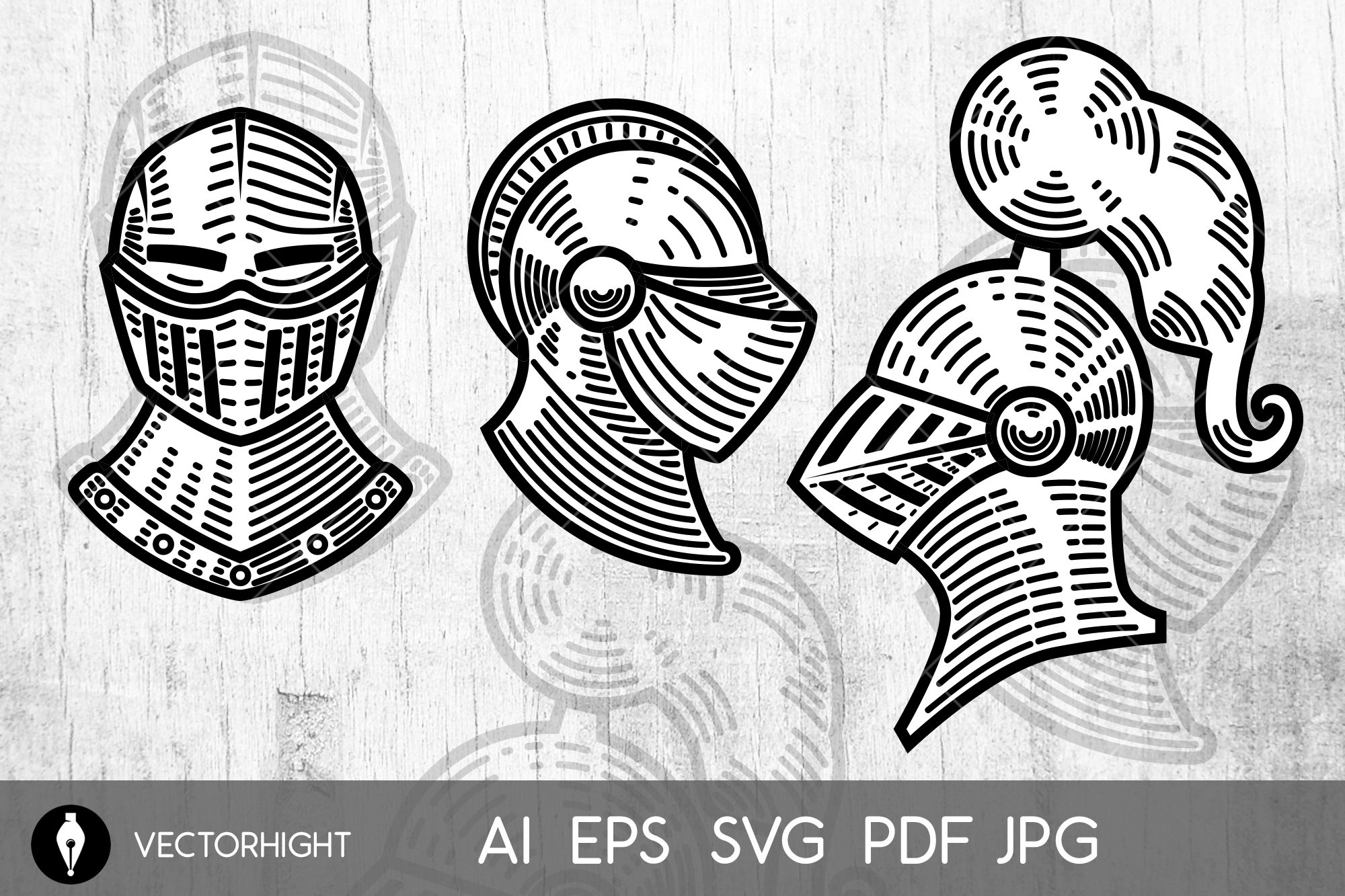 Medieval Knight Helmet Art