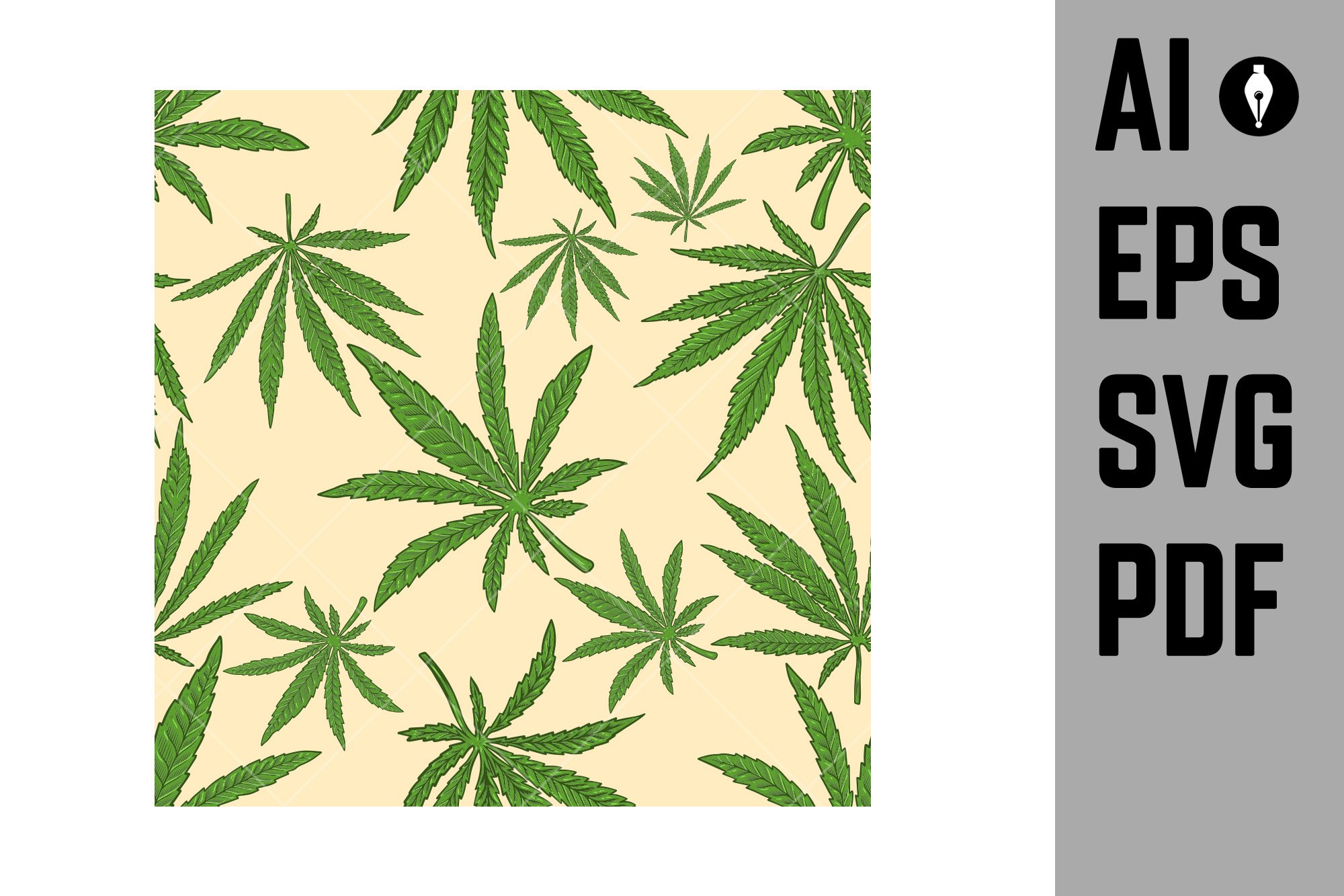 Seamless pattern with marijuana leaves. Design element (2120383 ...