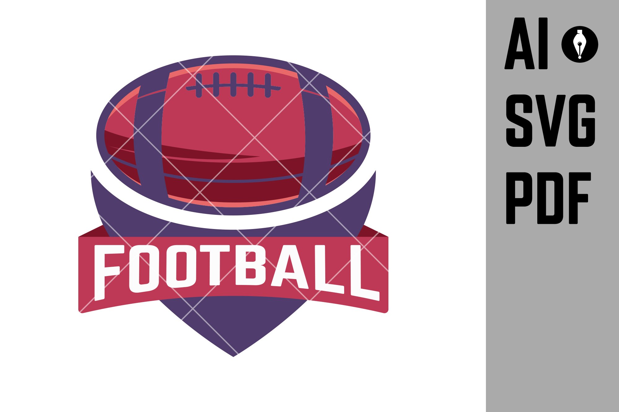 American Football Ball Logo