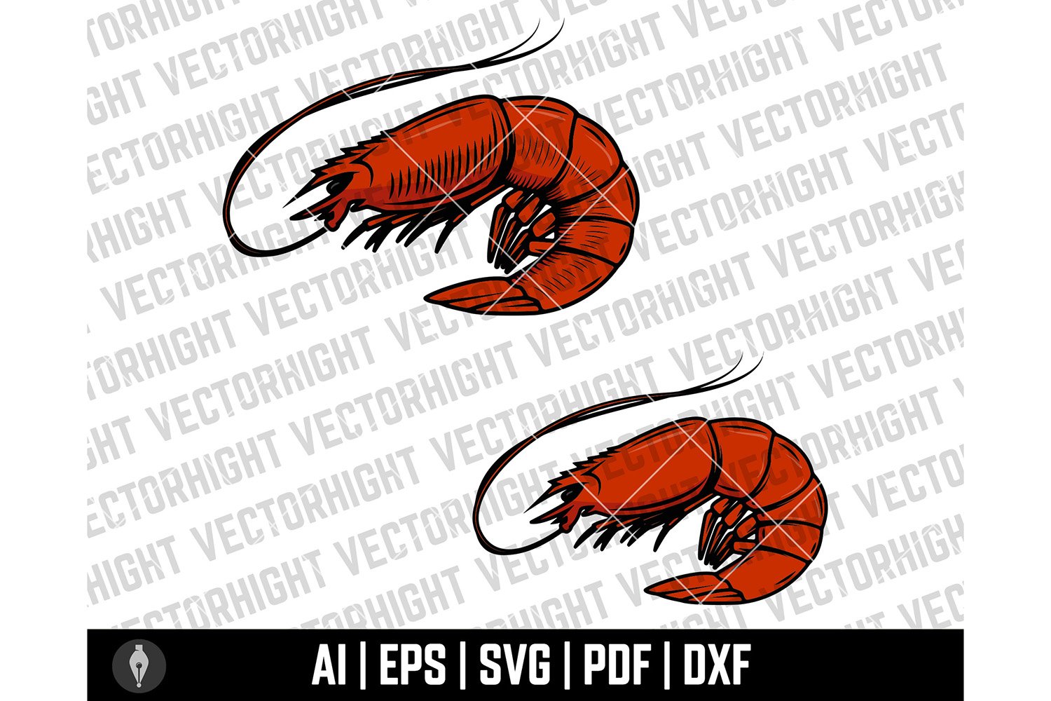 Shrimp Illustration, Shrimp Svg, Eps, Ai, Dxf, Pdf. Shrimp (1440958 ...