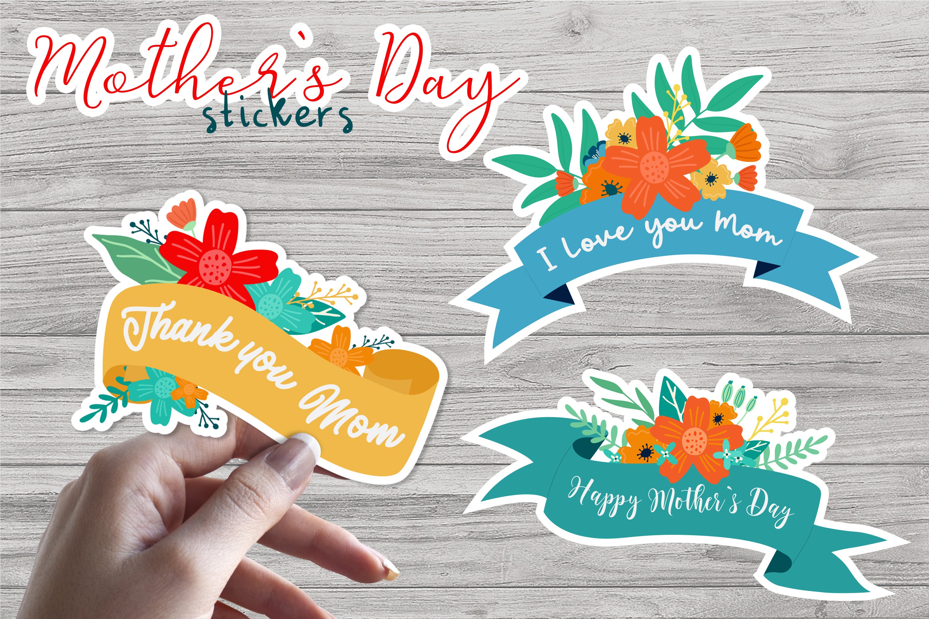 Mothers Day - Printable Stickers (1266473) | Stickers | Design Bundles