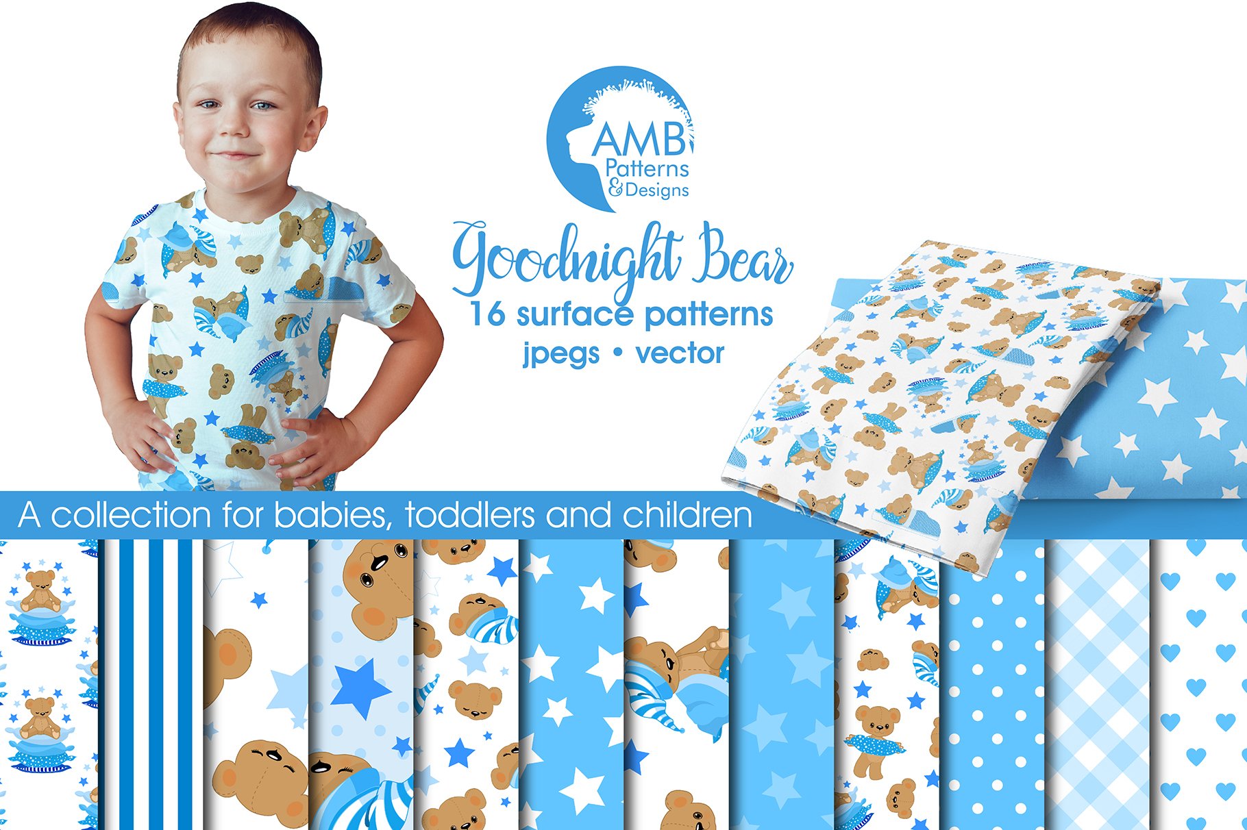 Blue Bear Patterns, Bear Papers, AMB-985 (111213) | Patterns | Design ...