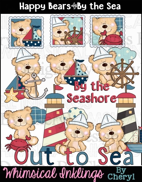 Happy Bears Clipart Bundle (76794) | Illustrations | Design Bundles