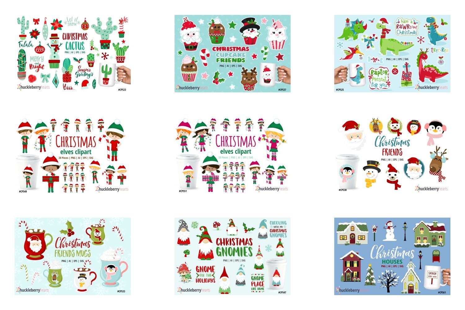 The Big Christmas Clipart Bundle (1046917) | Illustrations | Design Bundles