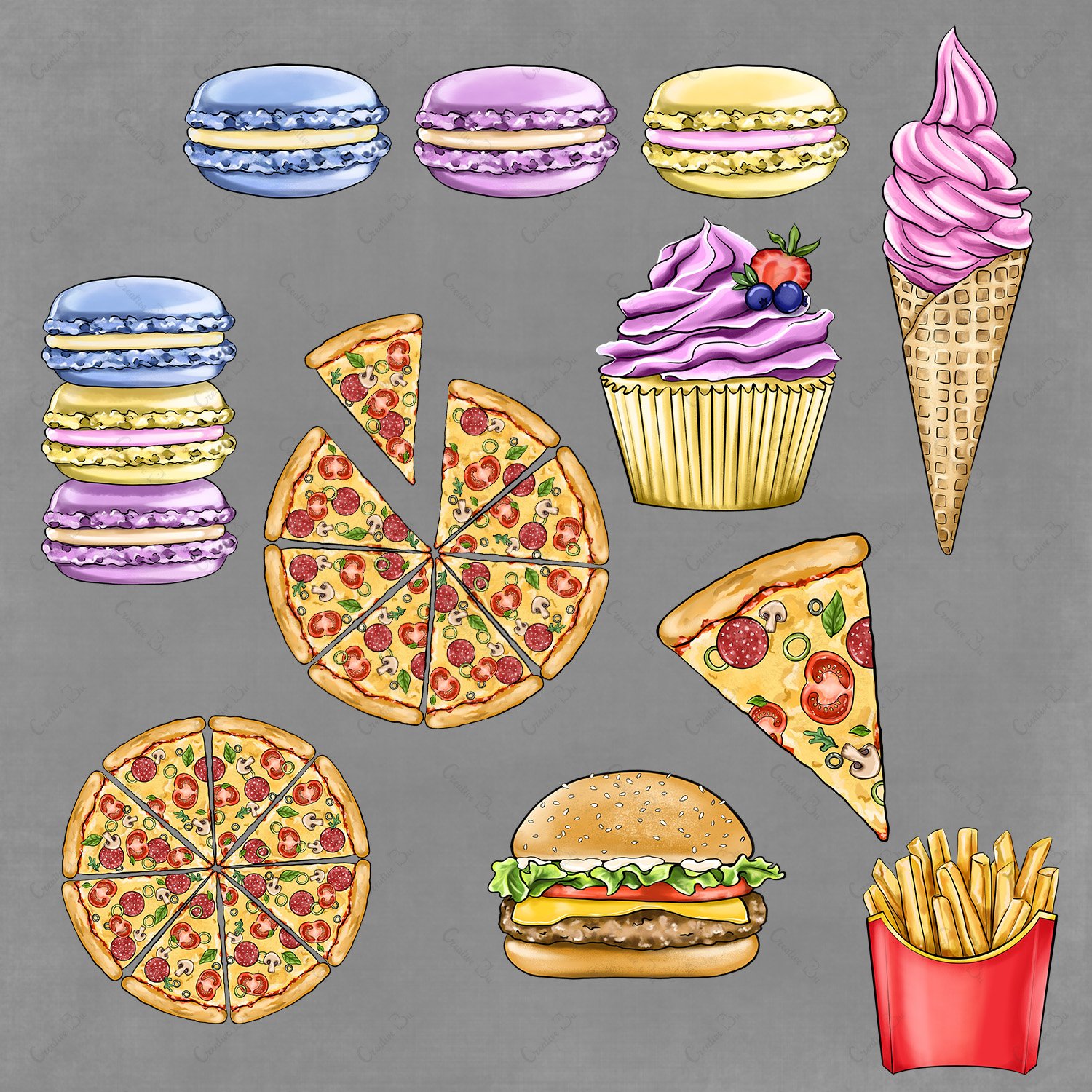 Om nom nom - Clipart (731871) | Illustrations | Design Bundles