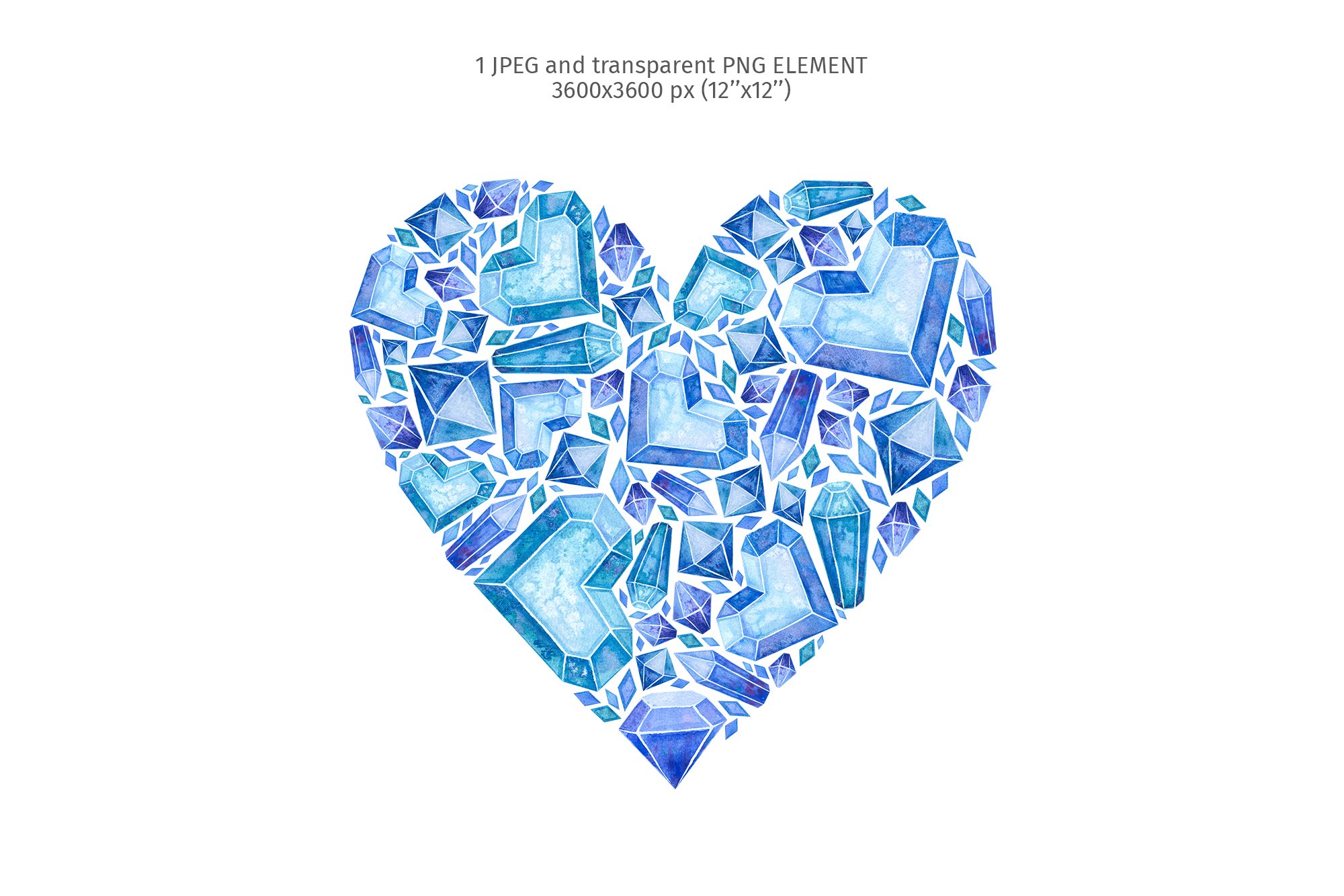 Blue Crystal Heart