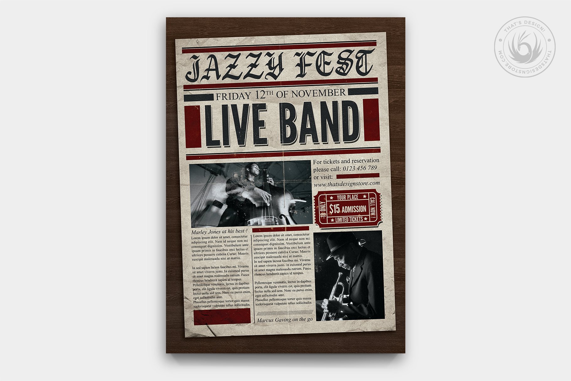Vintage Concert Poster Template