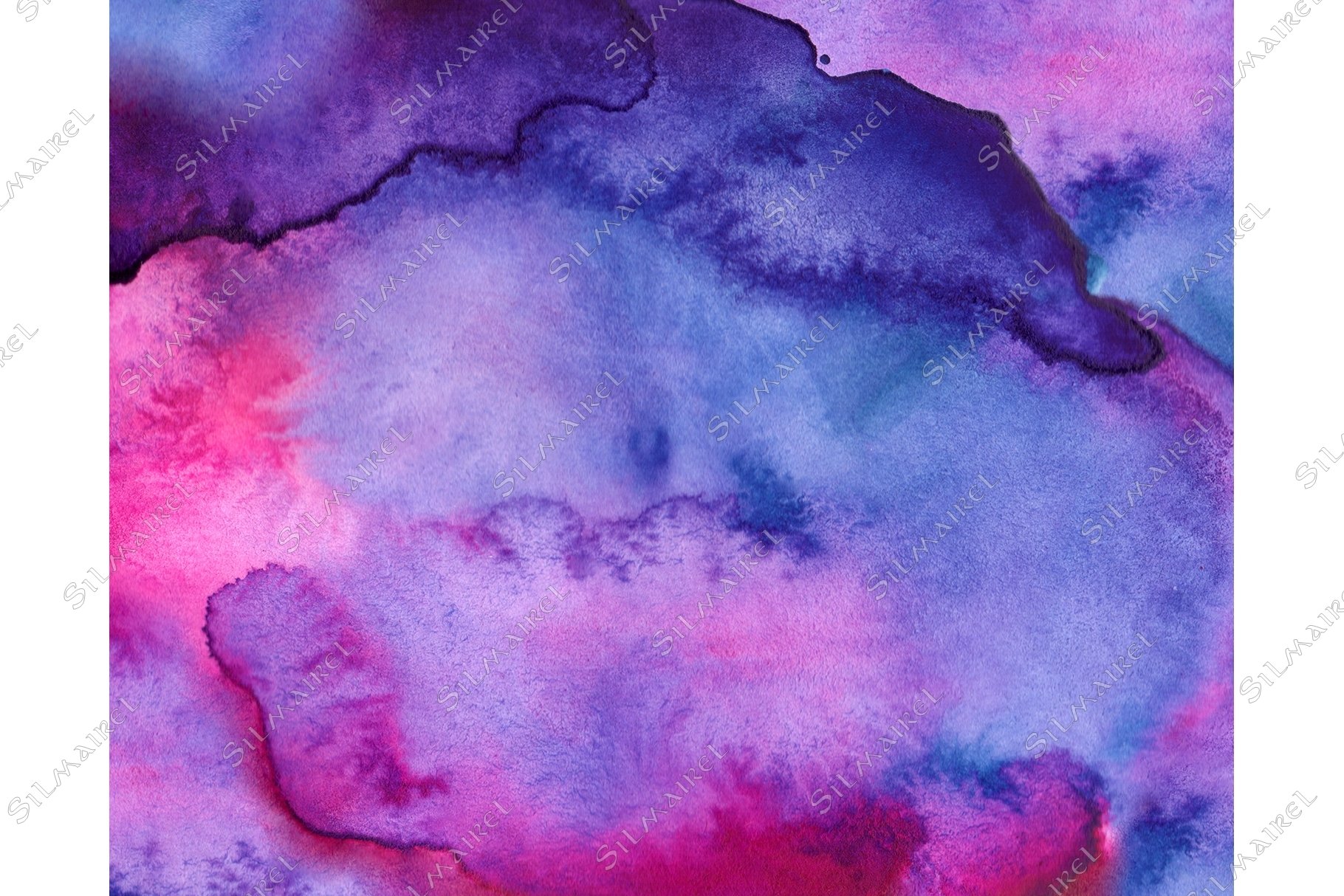 Watercolor colorful purple violet blue pink abstract texture (1607127 ...