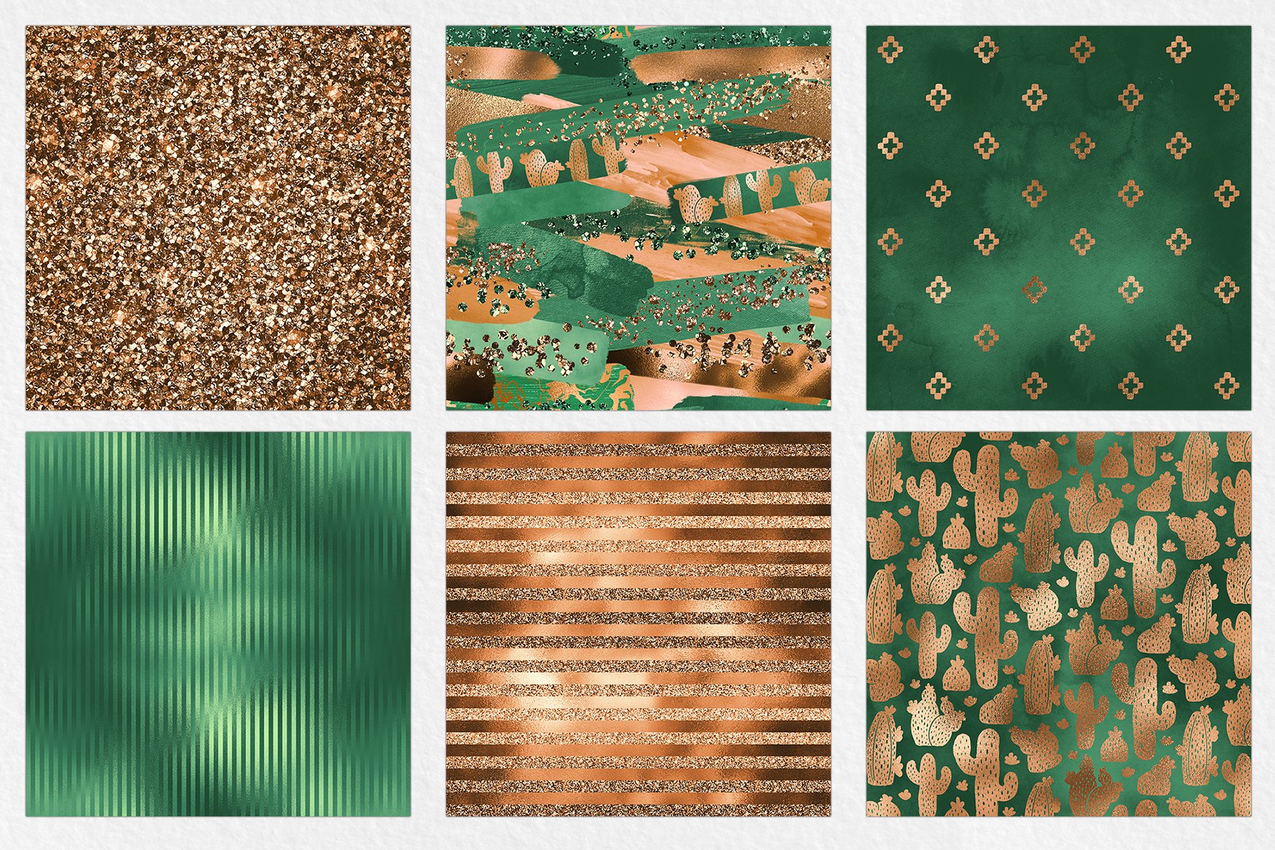 Desert Cactus Digital Paper Pack