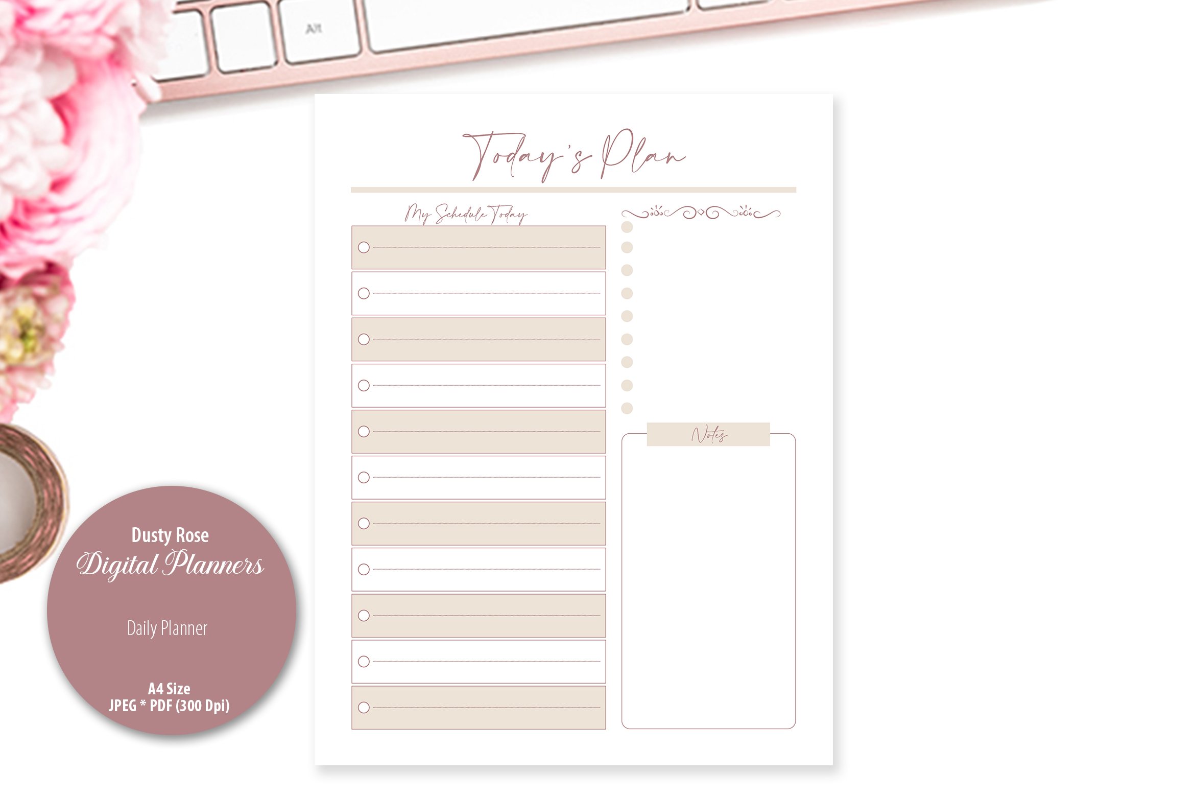 Dusty Rose Digital Planner