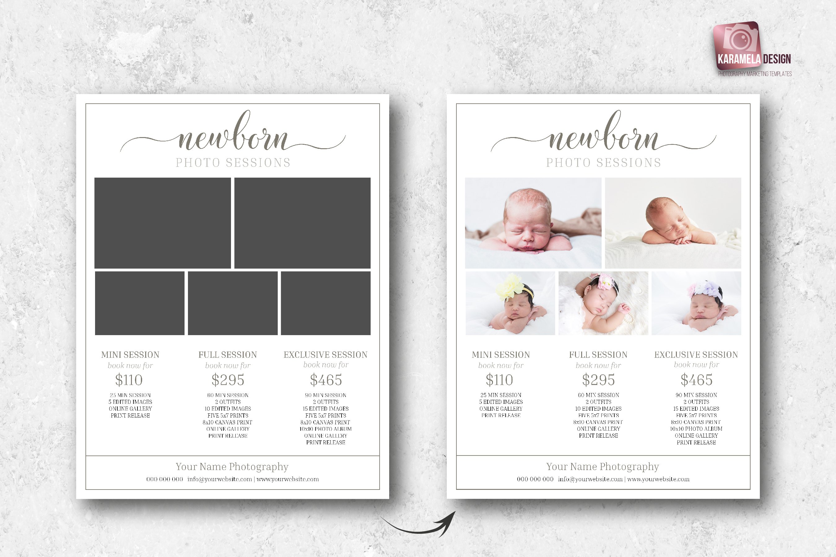 Newborn Photography Pricing Guide Template (359790) | Flyers | Design ...