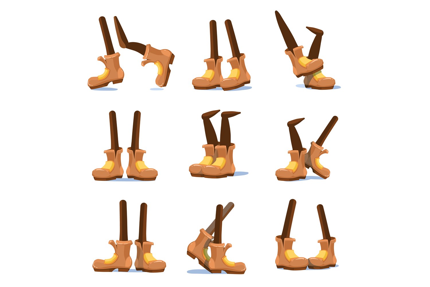 Cartoon Walking Feet