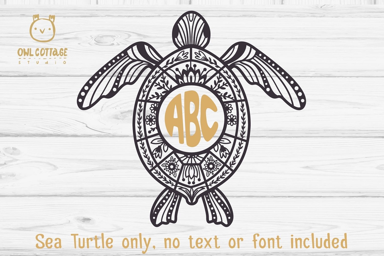 Sea Turtle Monograms svg, Sea Turtles mini bundle, Floral Se (792464 ...