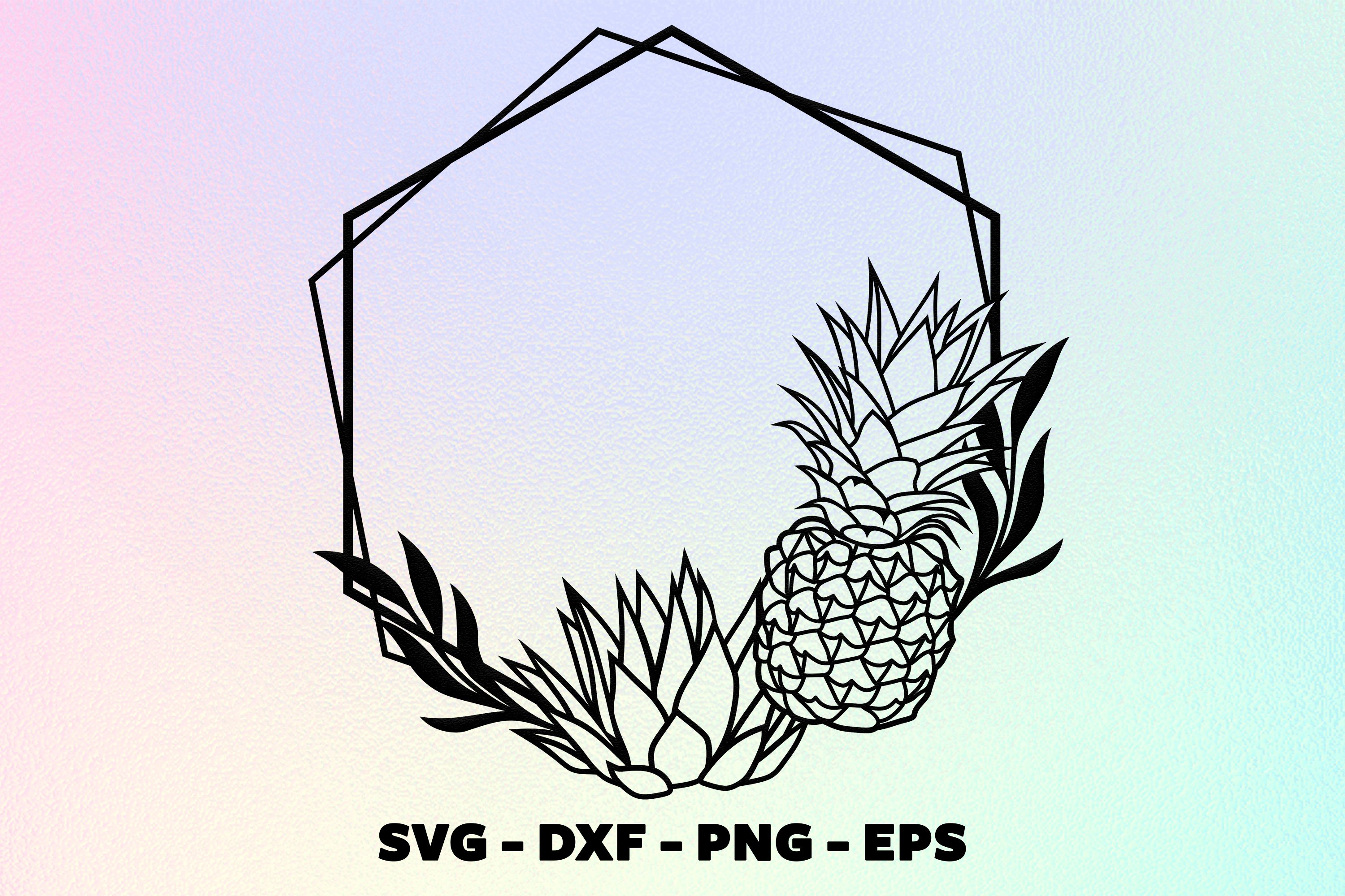 Pineapple frame svg, Agave wreath svg, Monogram svg (1156902 ...