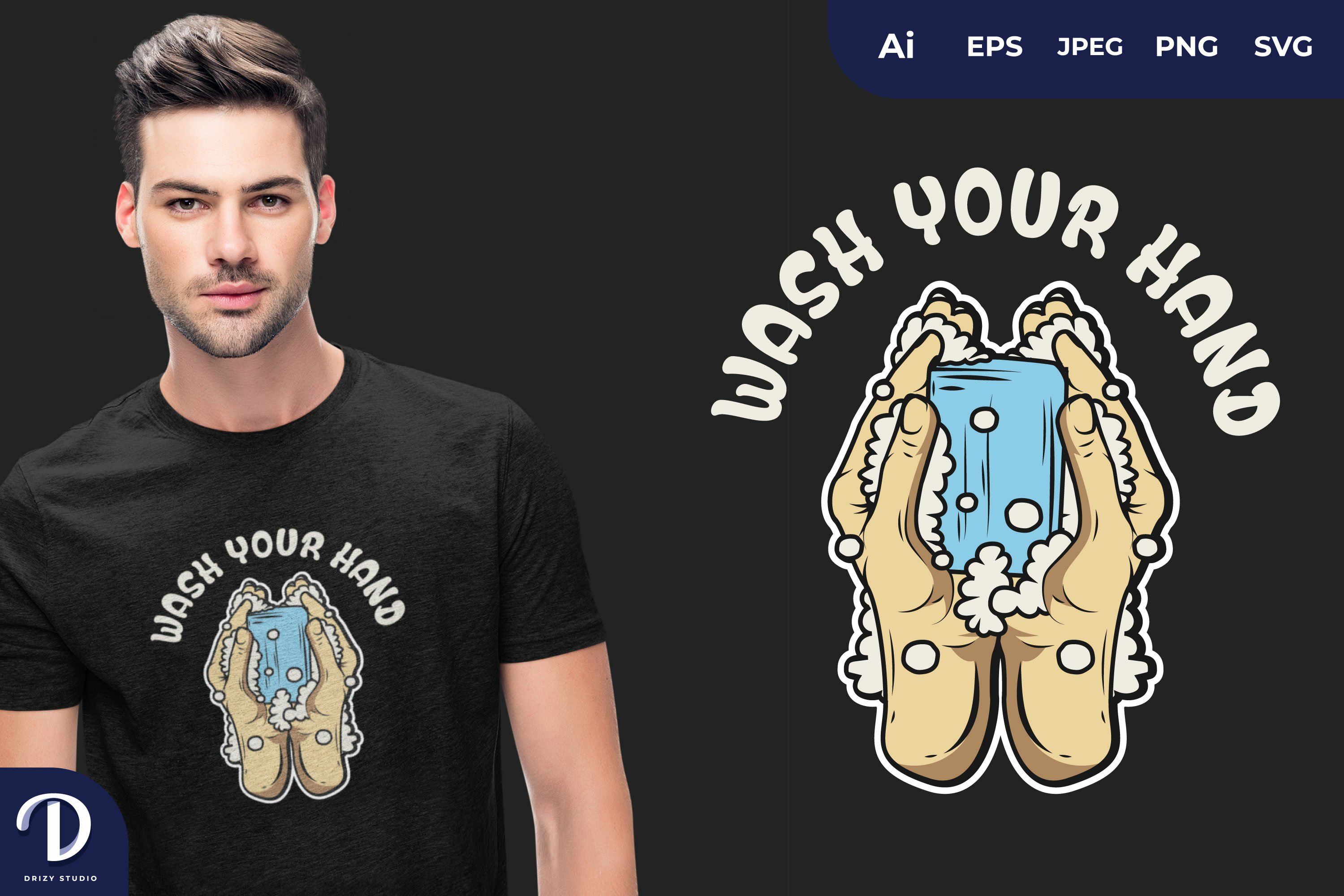 Wash Your Hand for T-Shirt Design (1185572) | Illustrations | Design ...