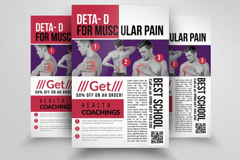 Arthritis pain or muscle pain Flyer (133997) | Flyers | Design Bundles