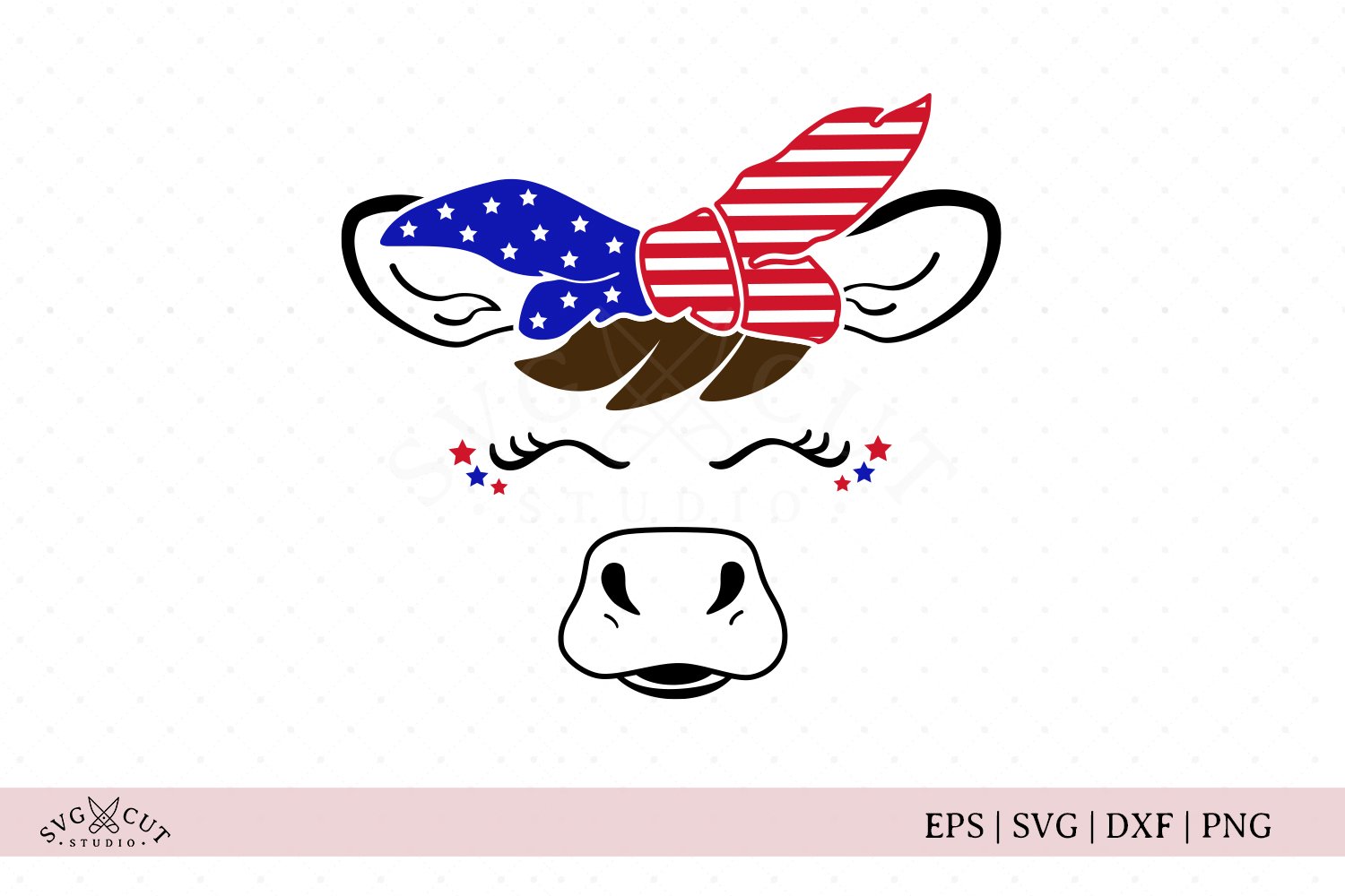 4th of July Heifer Face SVG Files (424440) | Cut Files | Design Bundles