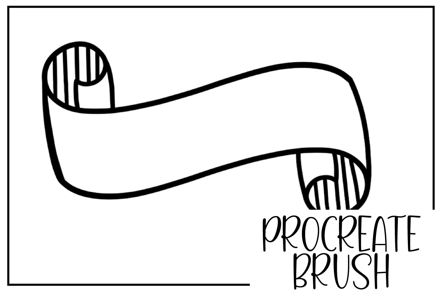 Procreate Brush - Scroll Stamp