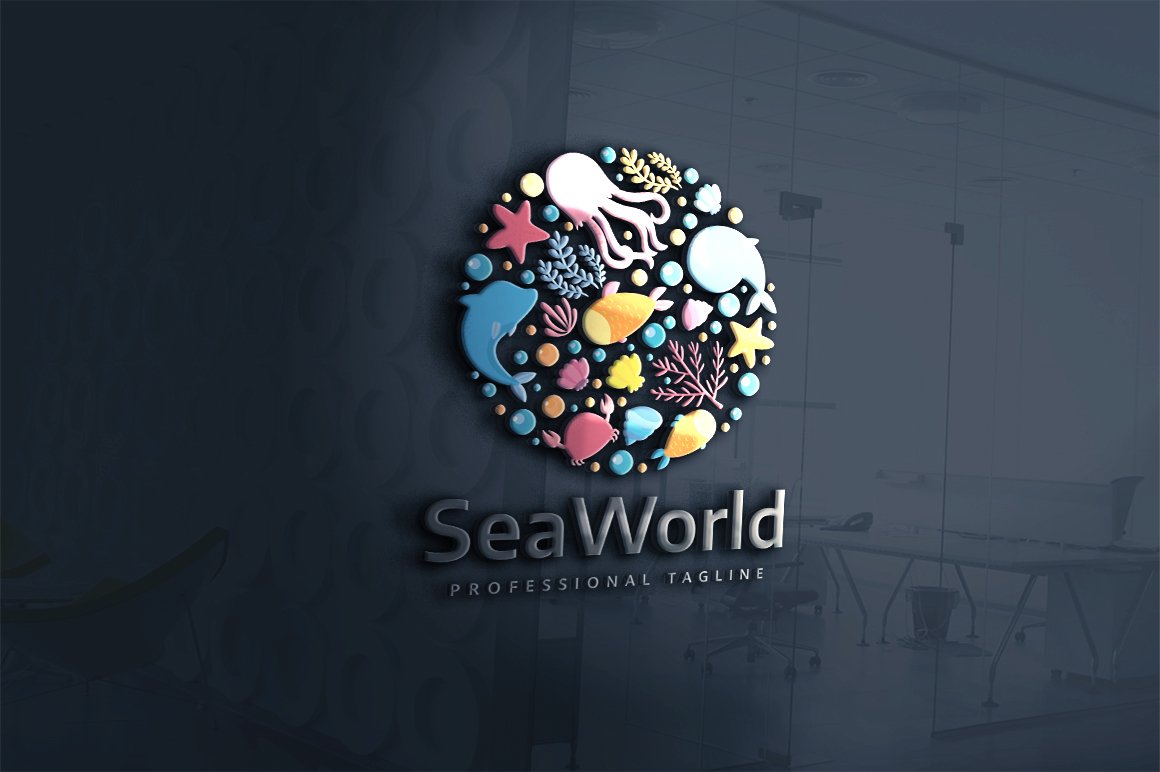 Sea World Logo (671301) | Logos | Design Bundles