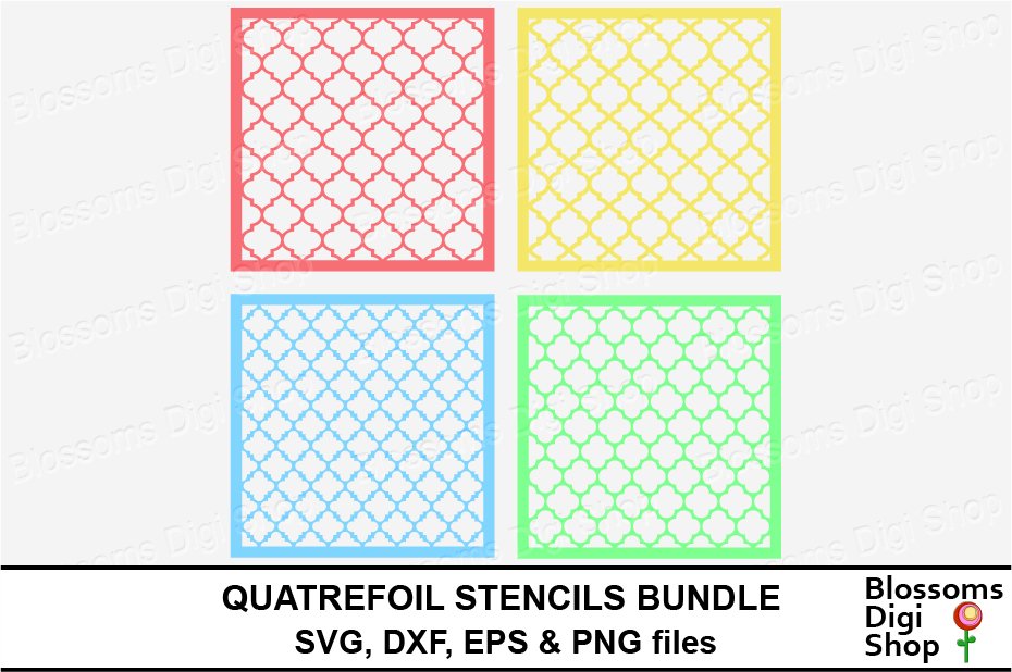 Quatrefoil Stencils Bundle (387329) | Cut Files | Design Bundles