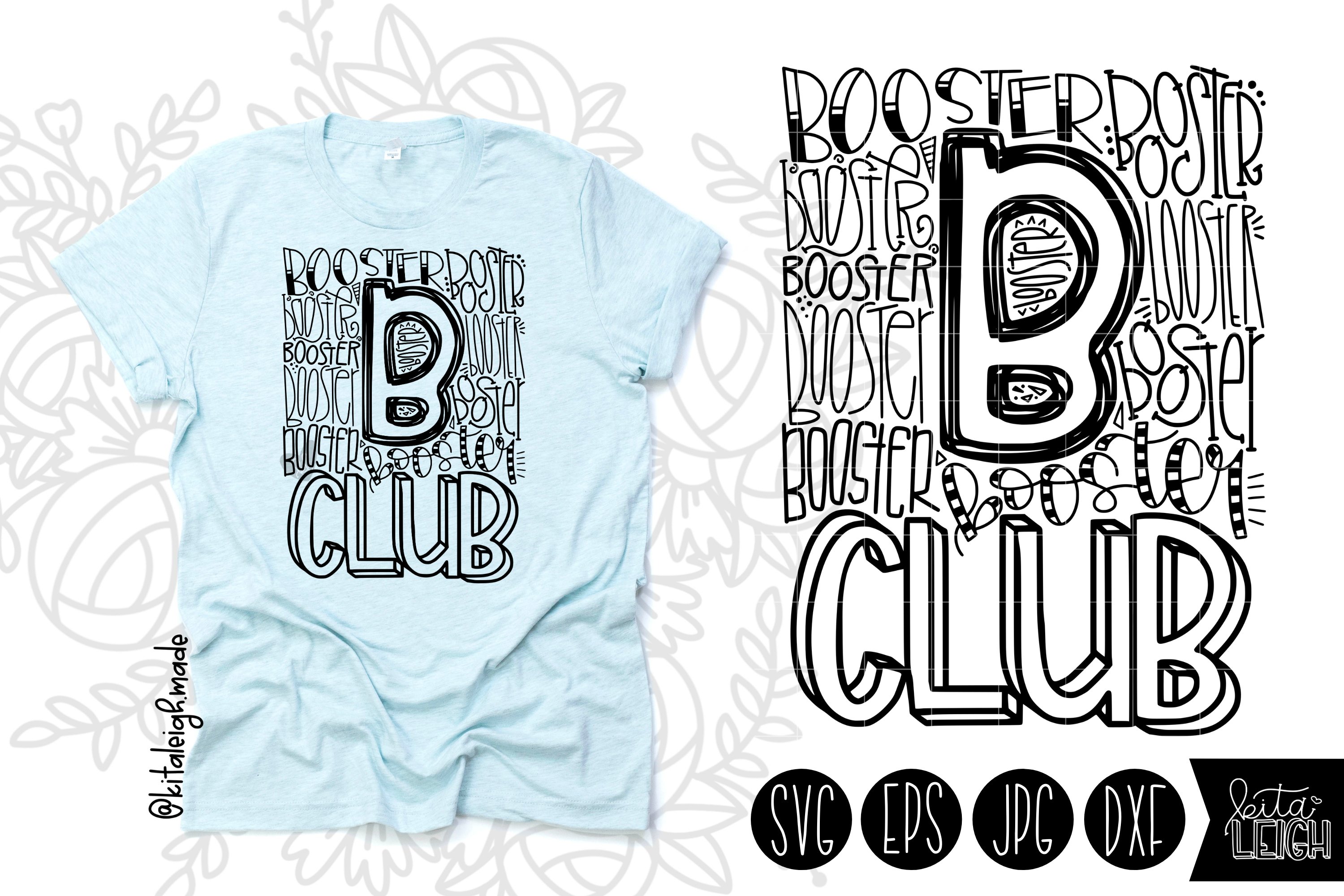 Booster Club Typography Shirt | Hand Lettered School SVG (339217 ...