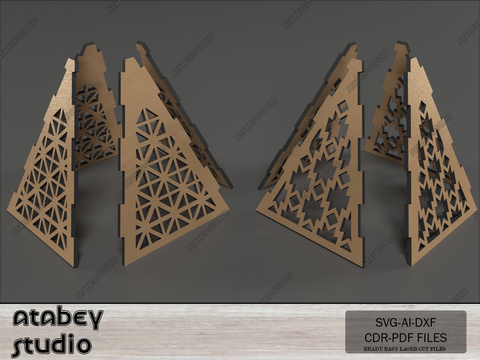 Pyramid Laser Cut Templates Laser Cut Christmas Deer Tree Table Lamp