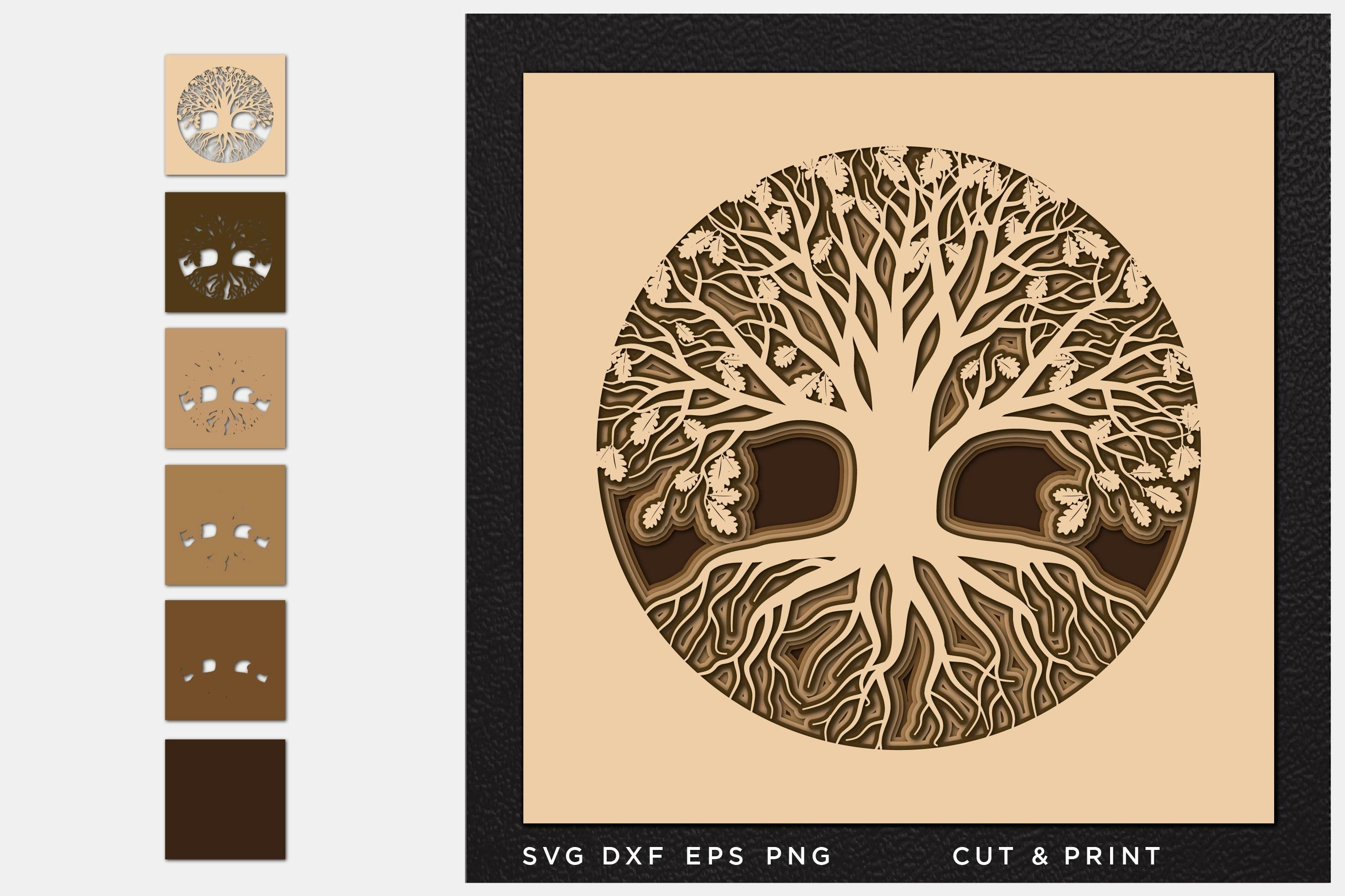 Tree of Life svg, Cut file, Multilayer, Layered svg, Laser (1216440 ...