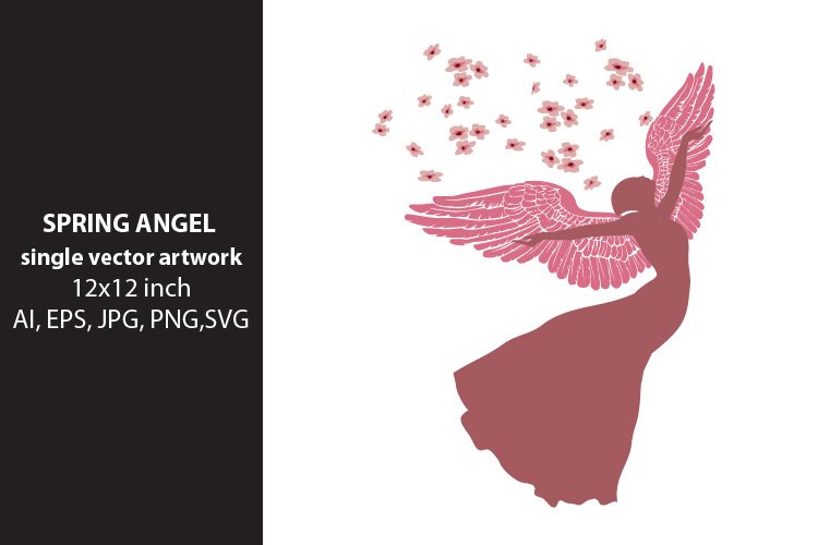spring angel- single vector artwork (1405227) | Illustrations | Design ...