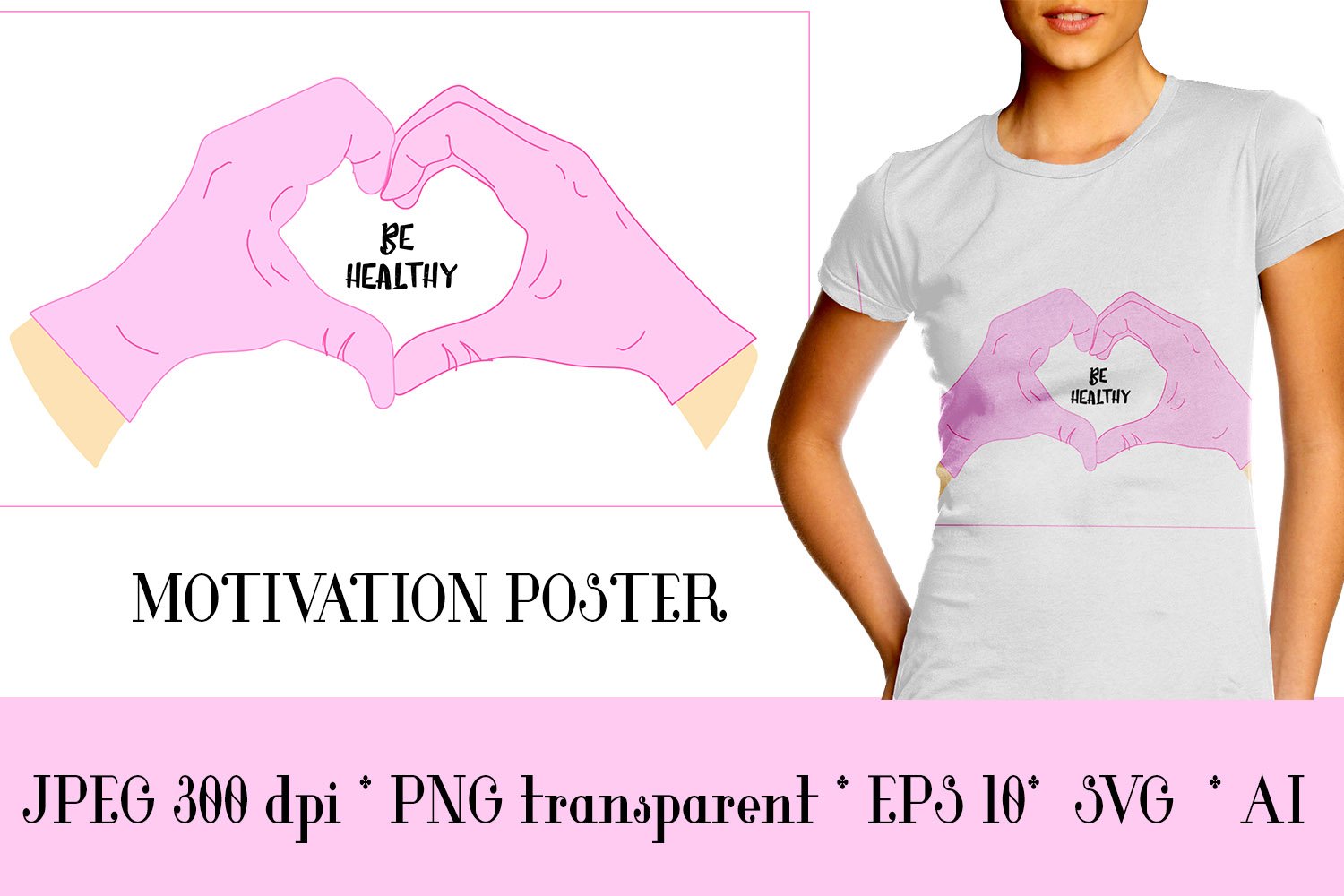 Cute relevant poster with the inscription ' be healthy ' (520841 ...